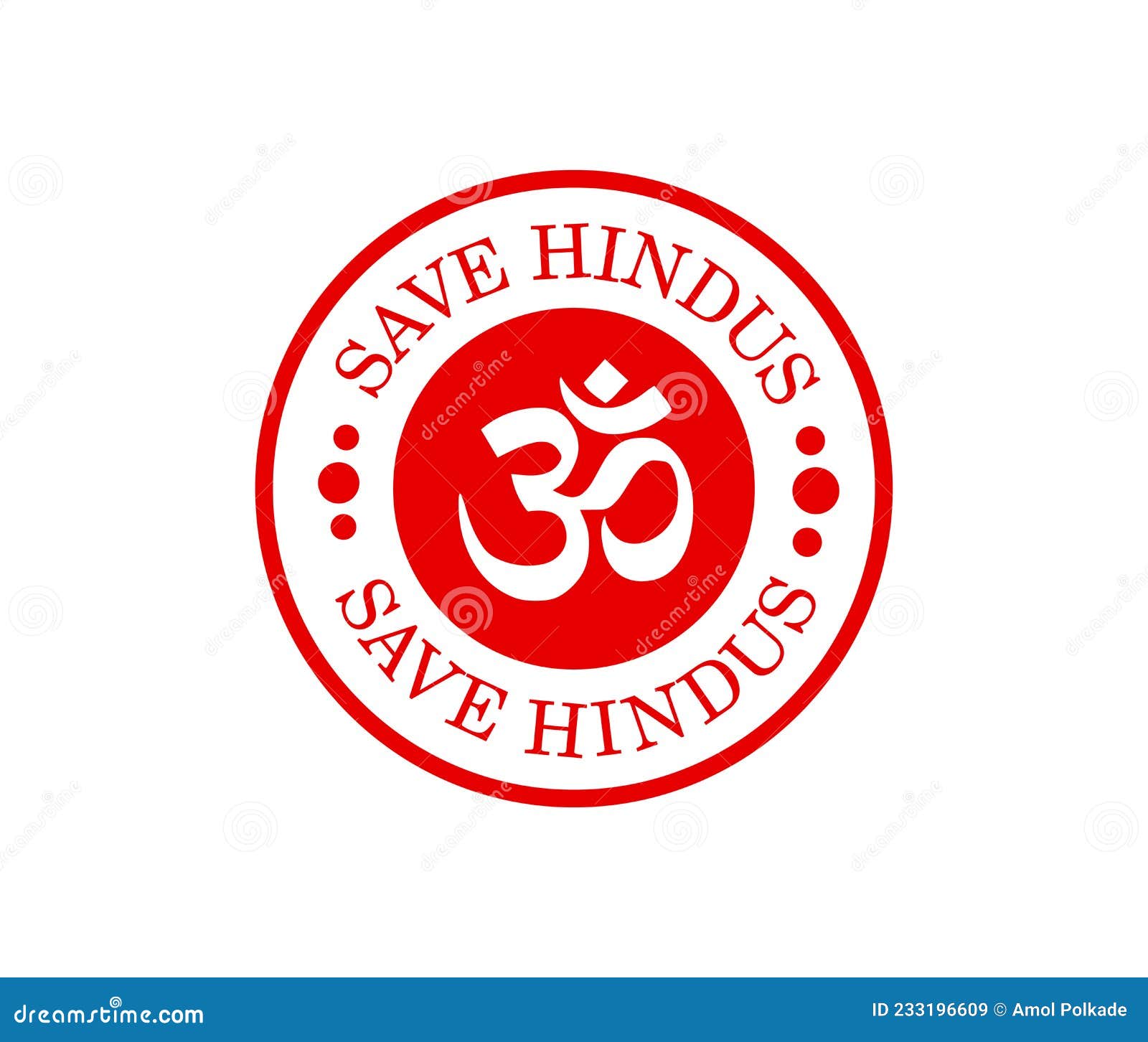 Save Hindus Sticker with Om Symbol Vector Stock Vector - Illustration ...