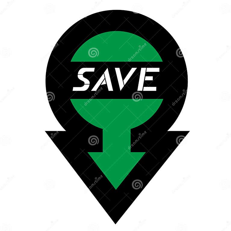 Save icon stock vector. Illustration of vector, drawing - 22936489