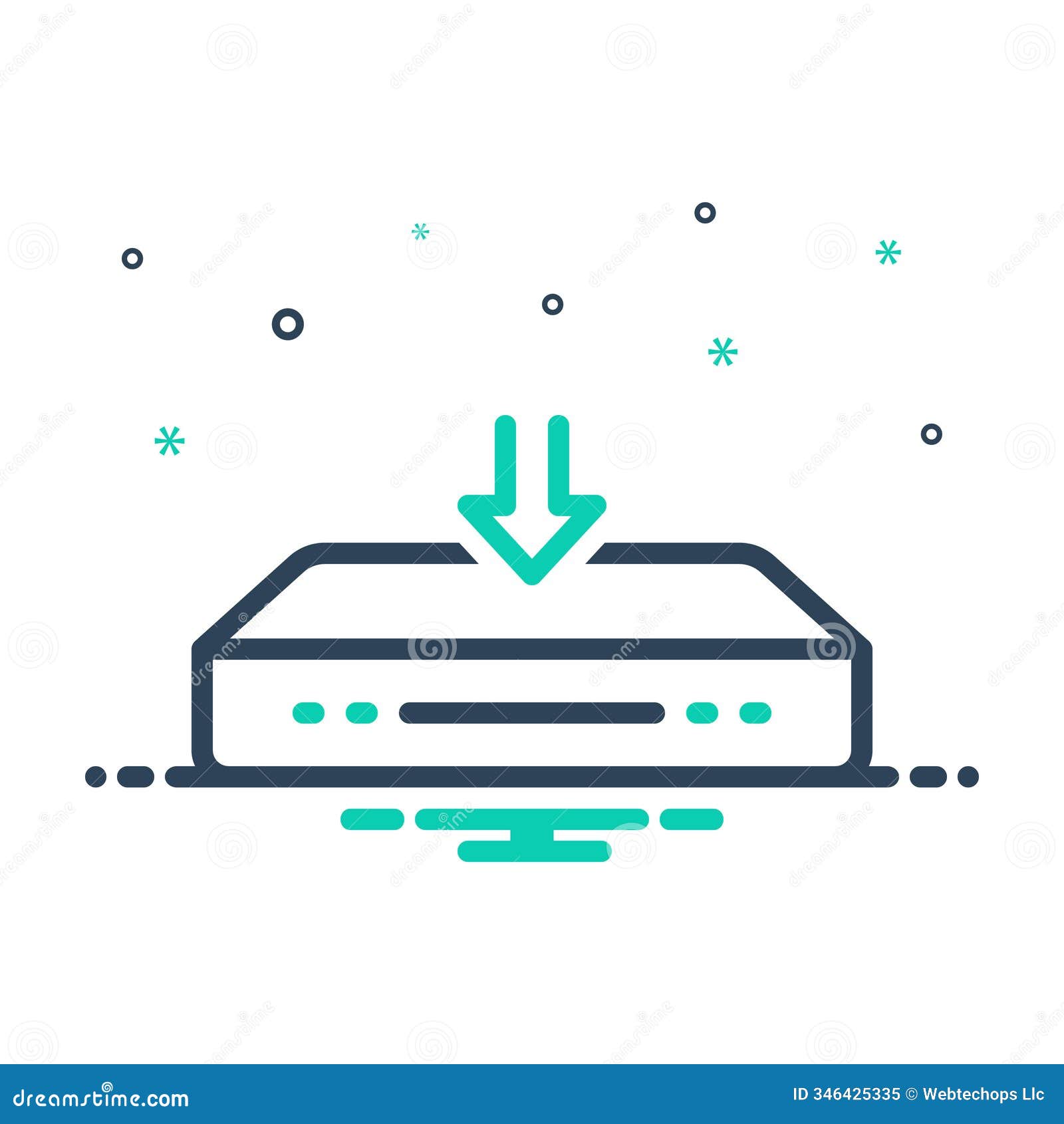 Mix Icon for Save, Downloading and Data Stock Illustration ...