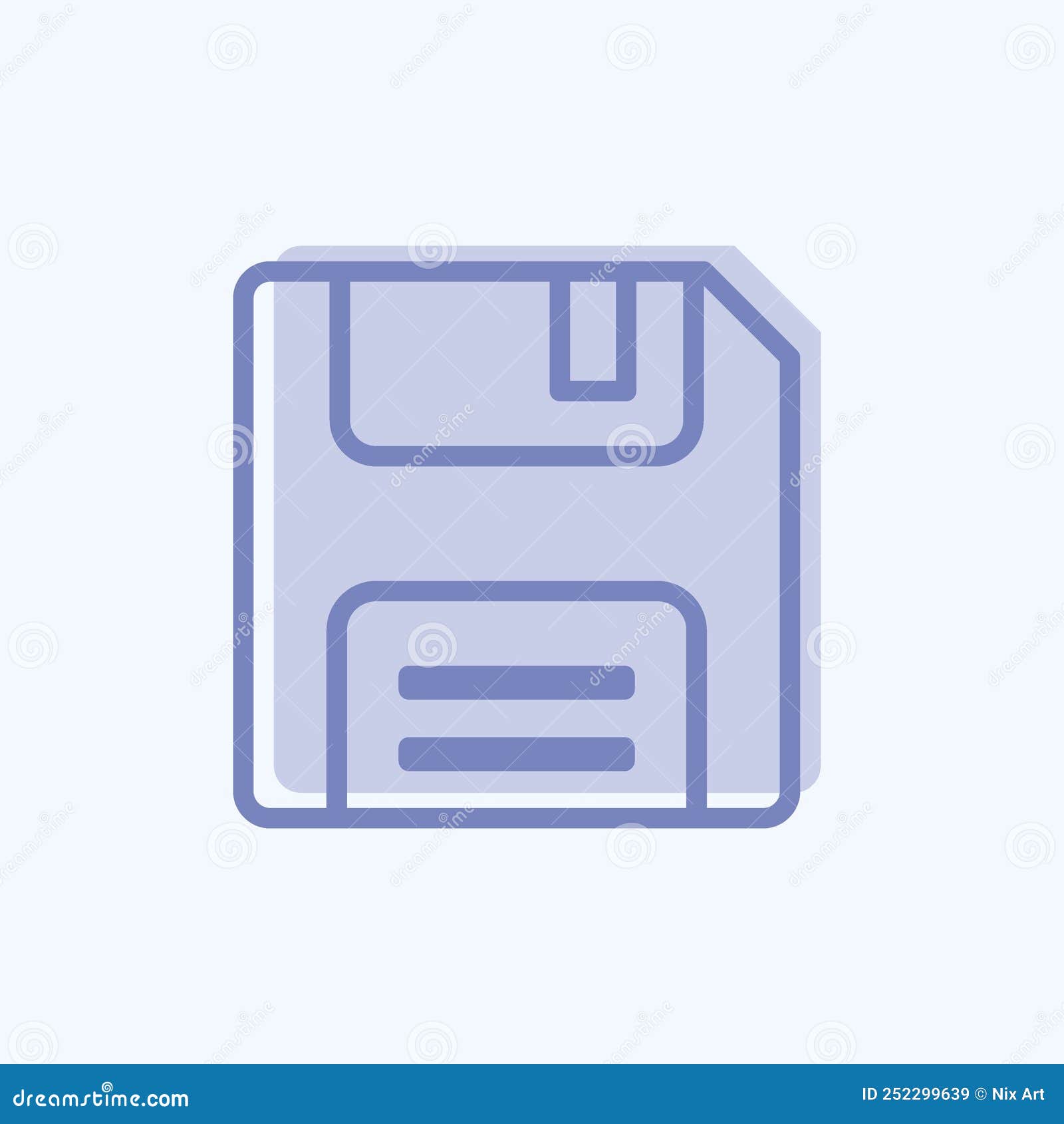 Save Icon in Trendy Two Tone Style Isolated on Soft Blue Background ...