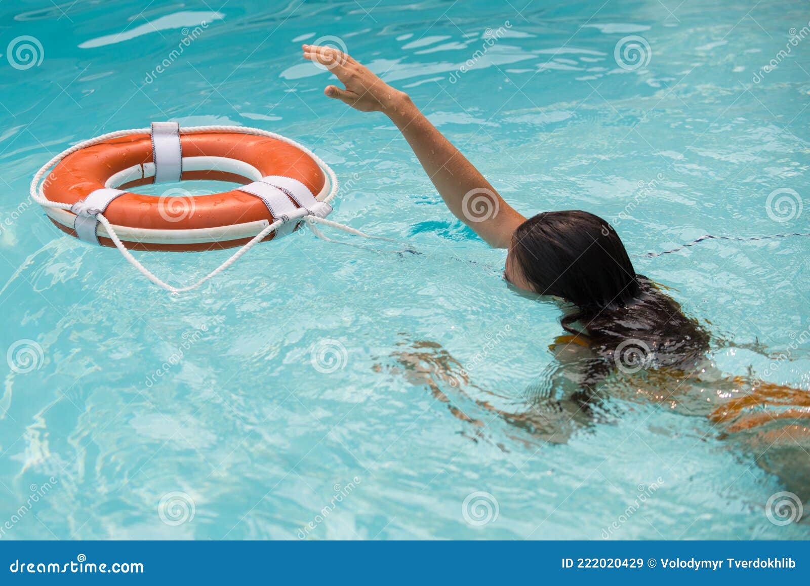 Save Life. Saving And Rescue Concept. Life Saving. Drowning Woman ...