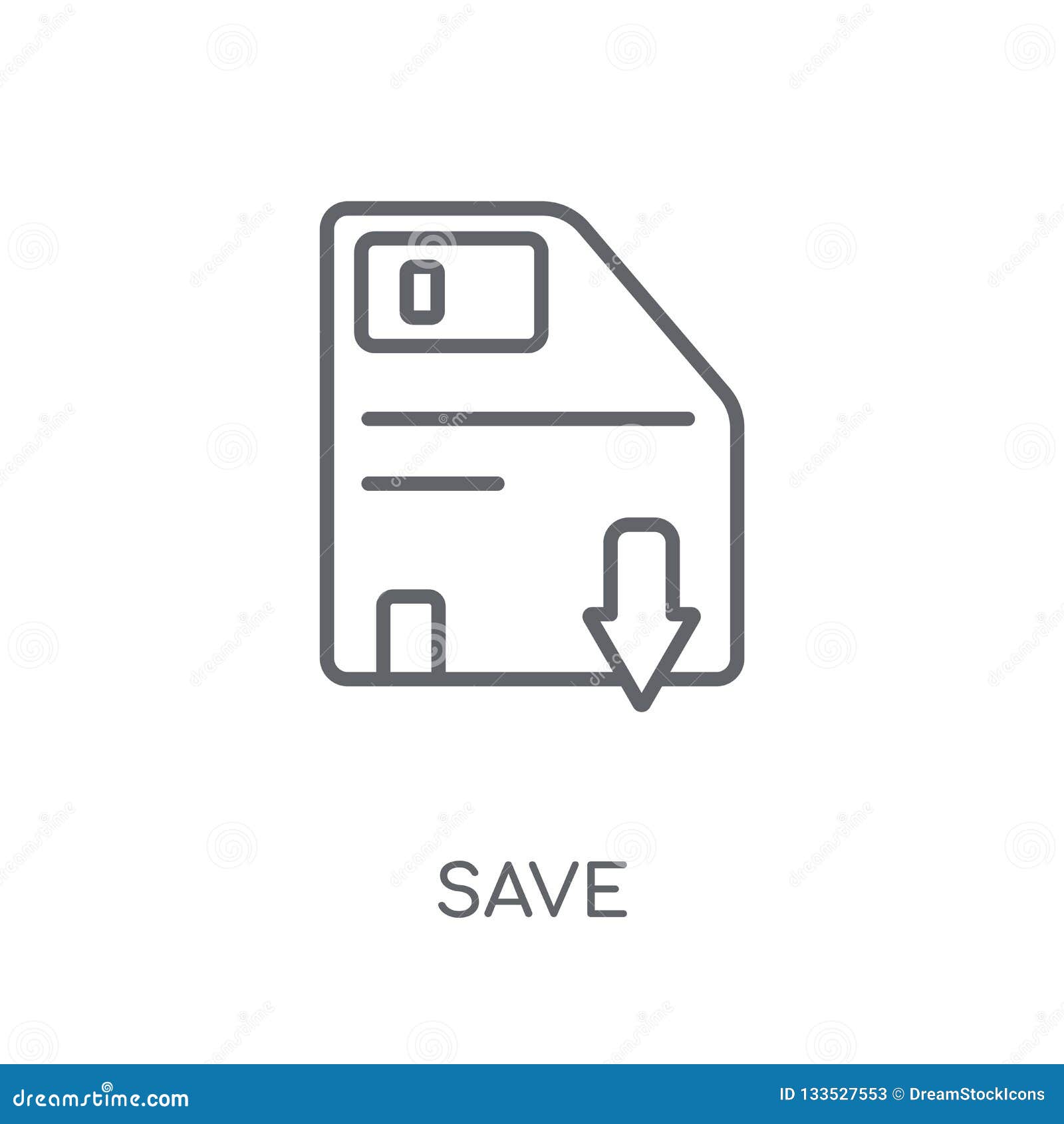 Save Linear Icon. Modern Outline Save Logo Concept on White Back Stock ...