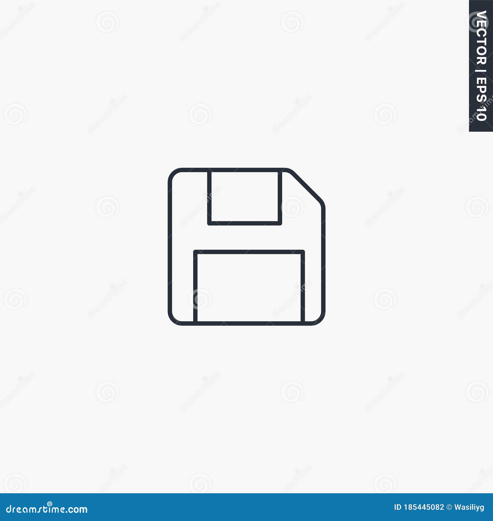 Save, Linear Style Sign for Mobile Concept and Web Design Stock Vector ...