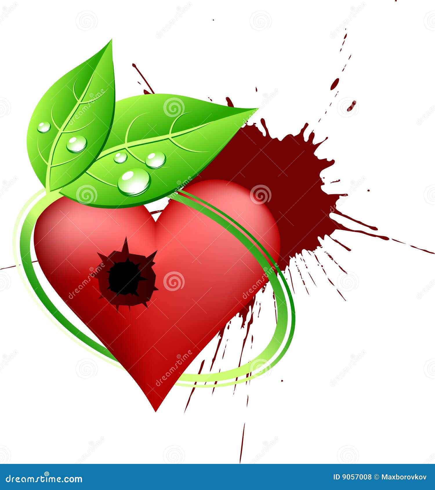 Save love. stock vector. Illustration of icon, love, plant - 9057008
