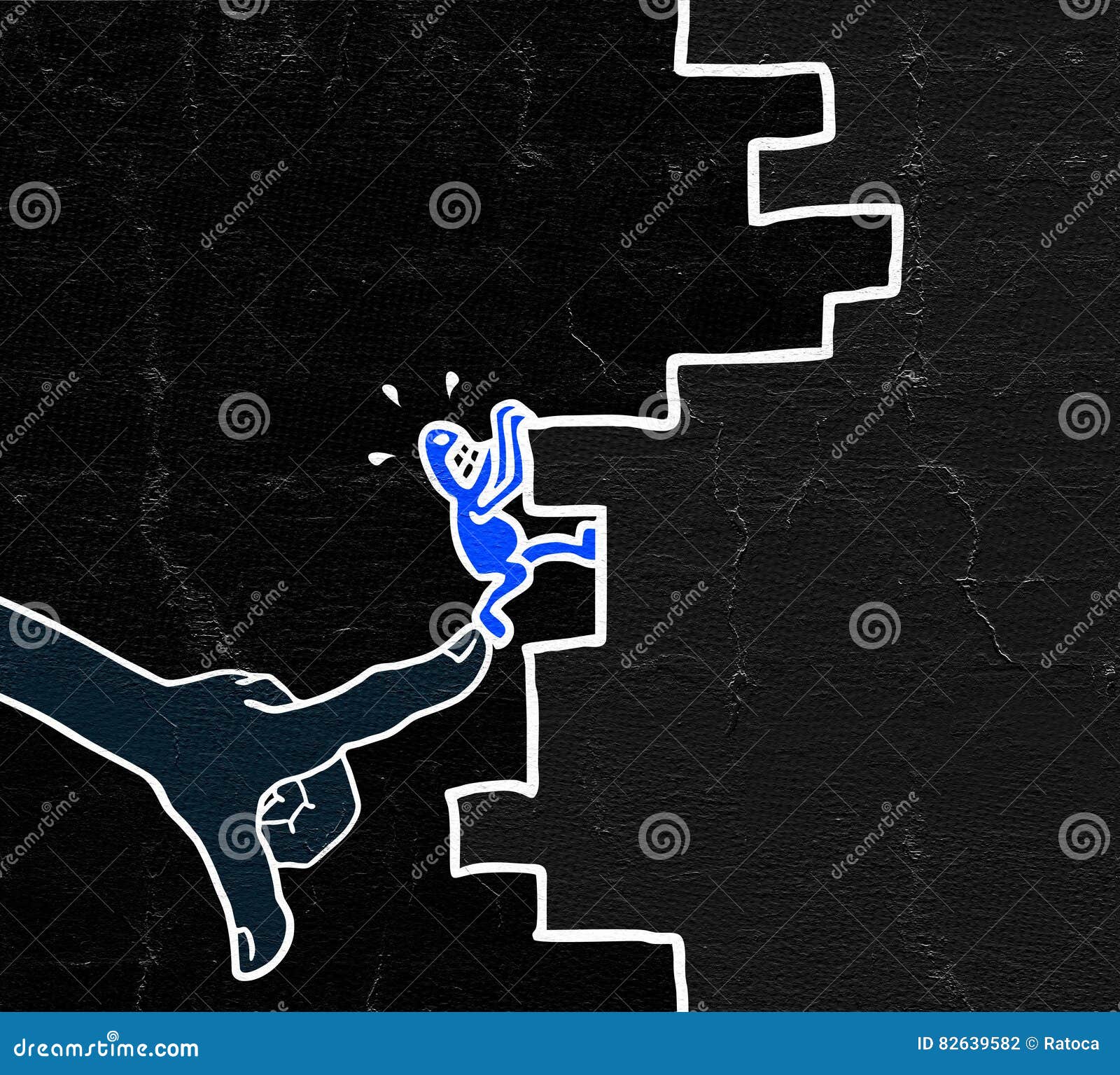 Save man stock illustration. Illustration of hand, cartoon - 82639582