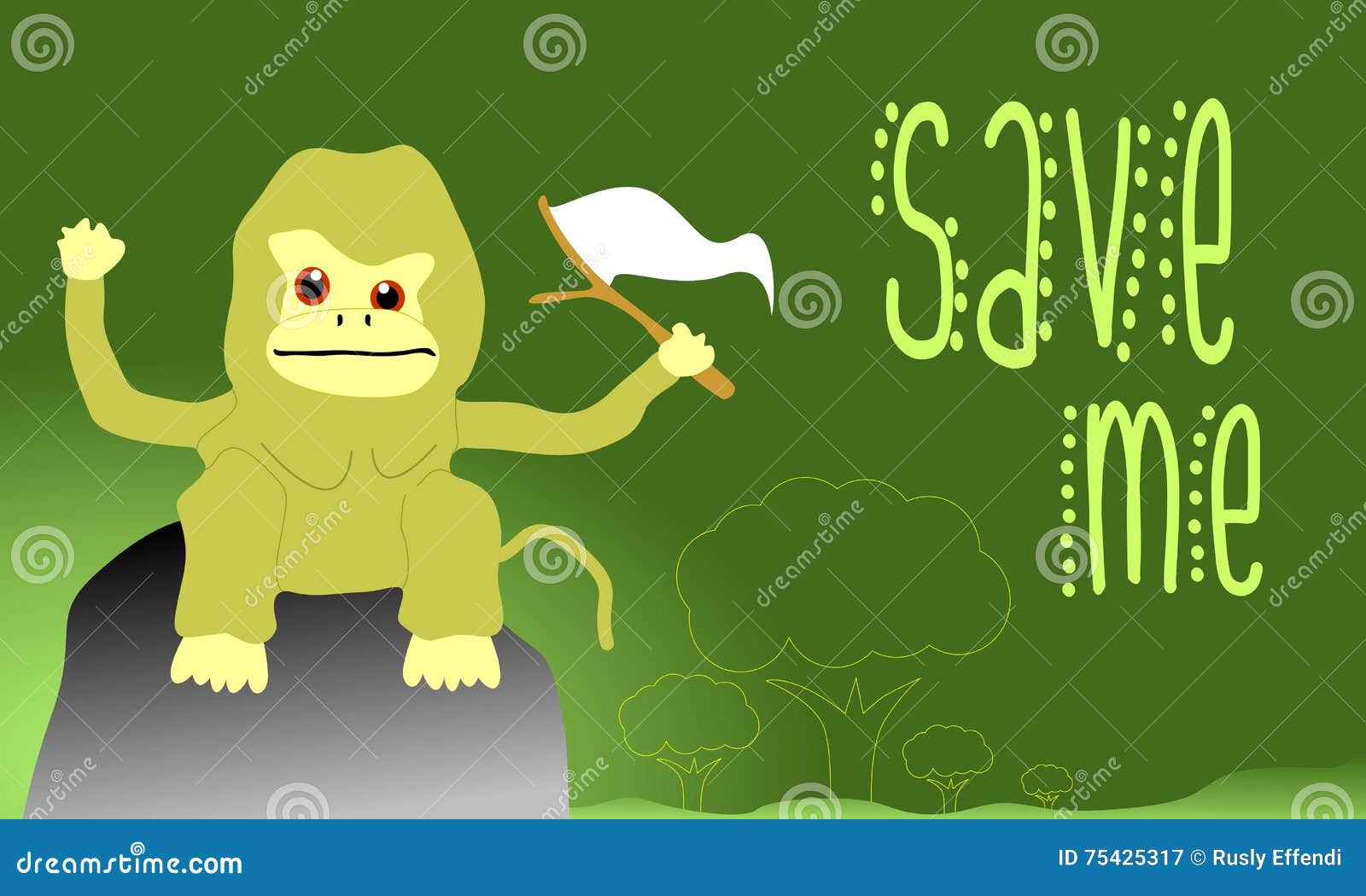 Save me stock vector. Illustration of icon, design, animals - 75425317