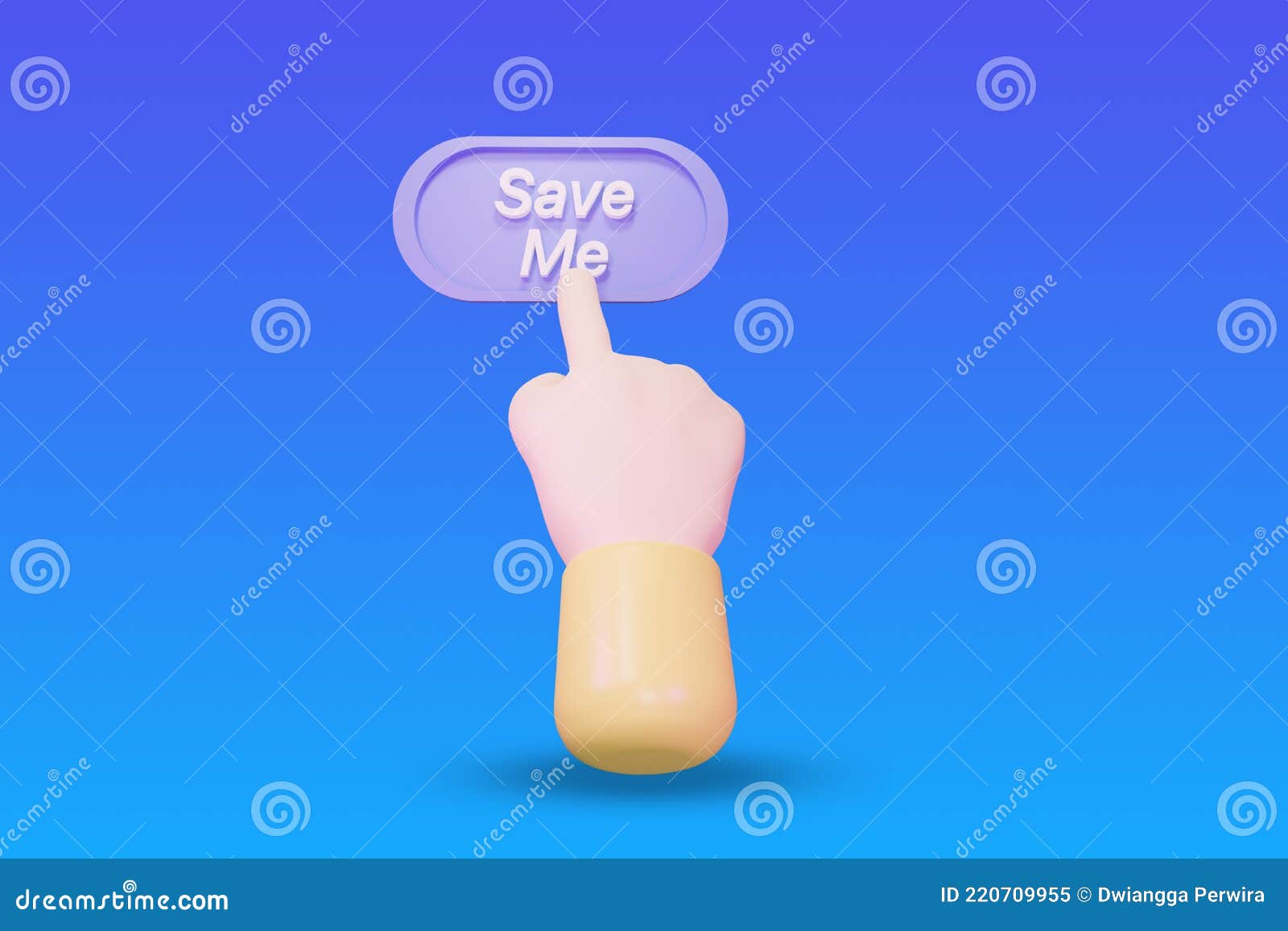 Save Me 3d hand render stock illustration. Illustration of design ...