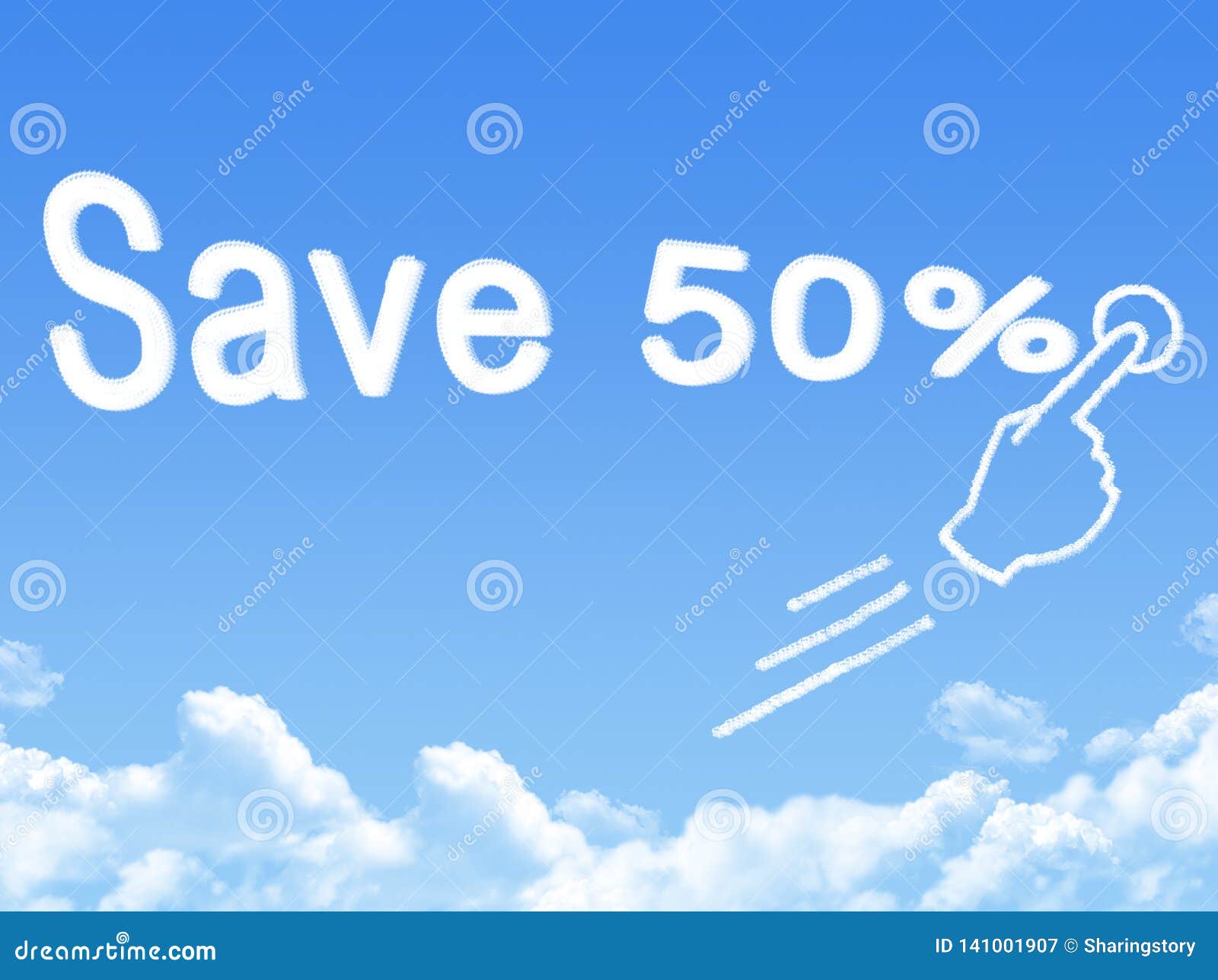 Save 50 Message Cloud Shape Stock Illustration - Illustration of ...
