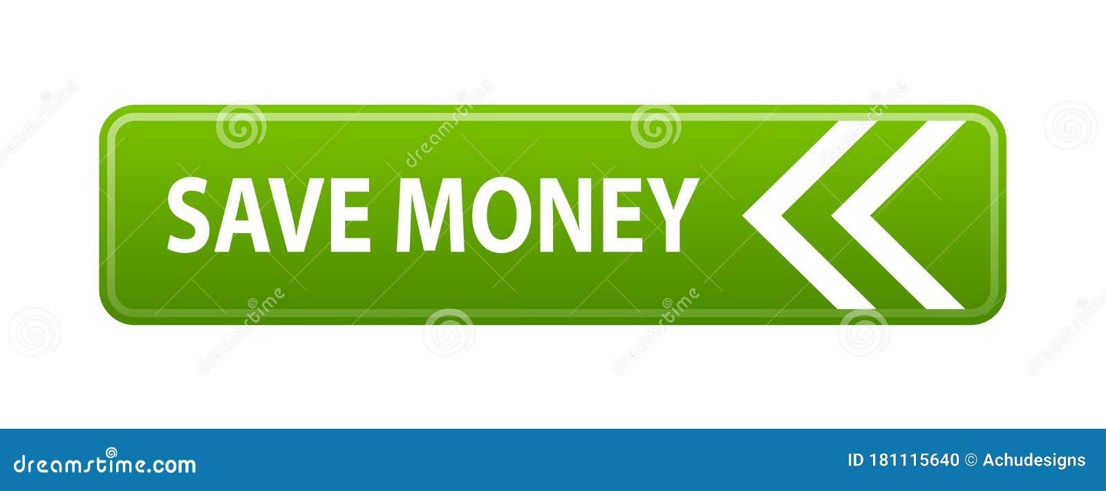Save money button stock vector. Illustration of dollar - 181115640