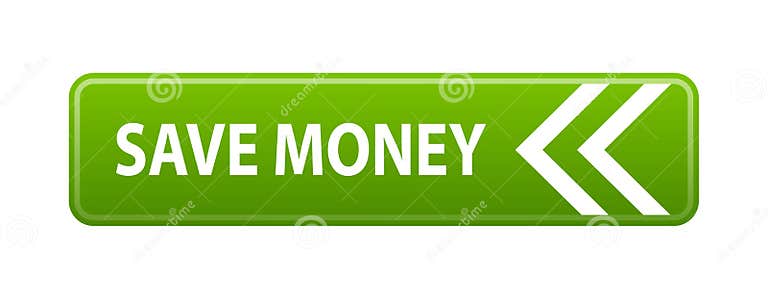 Save money button stock vector. Illustration of dollar - 181115640