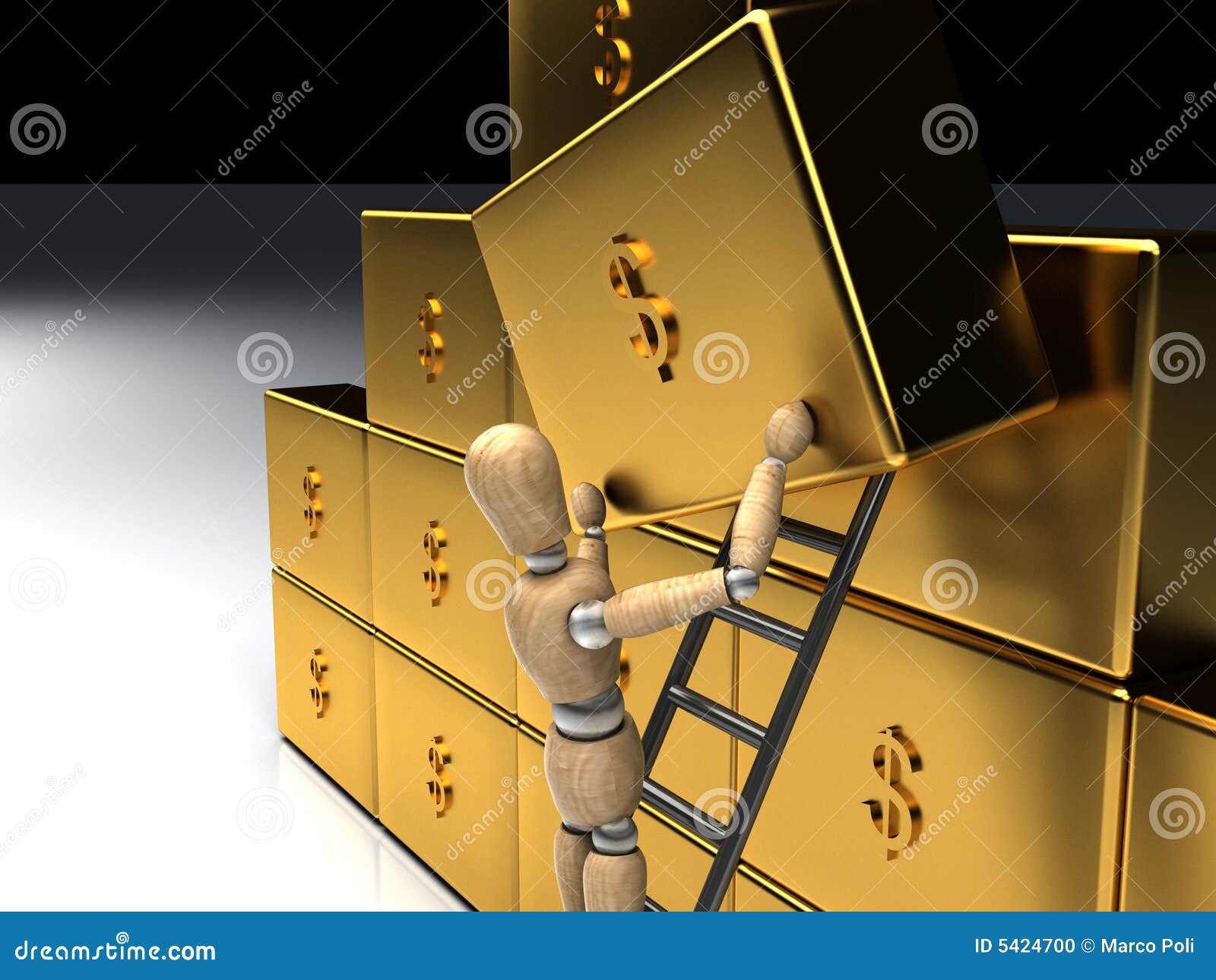 Save Money For Investment Concept,cartoon Businessman With Money In His ...