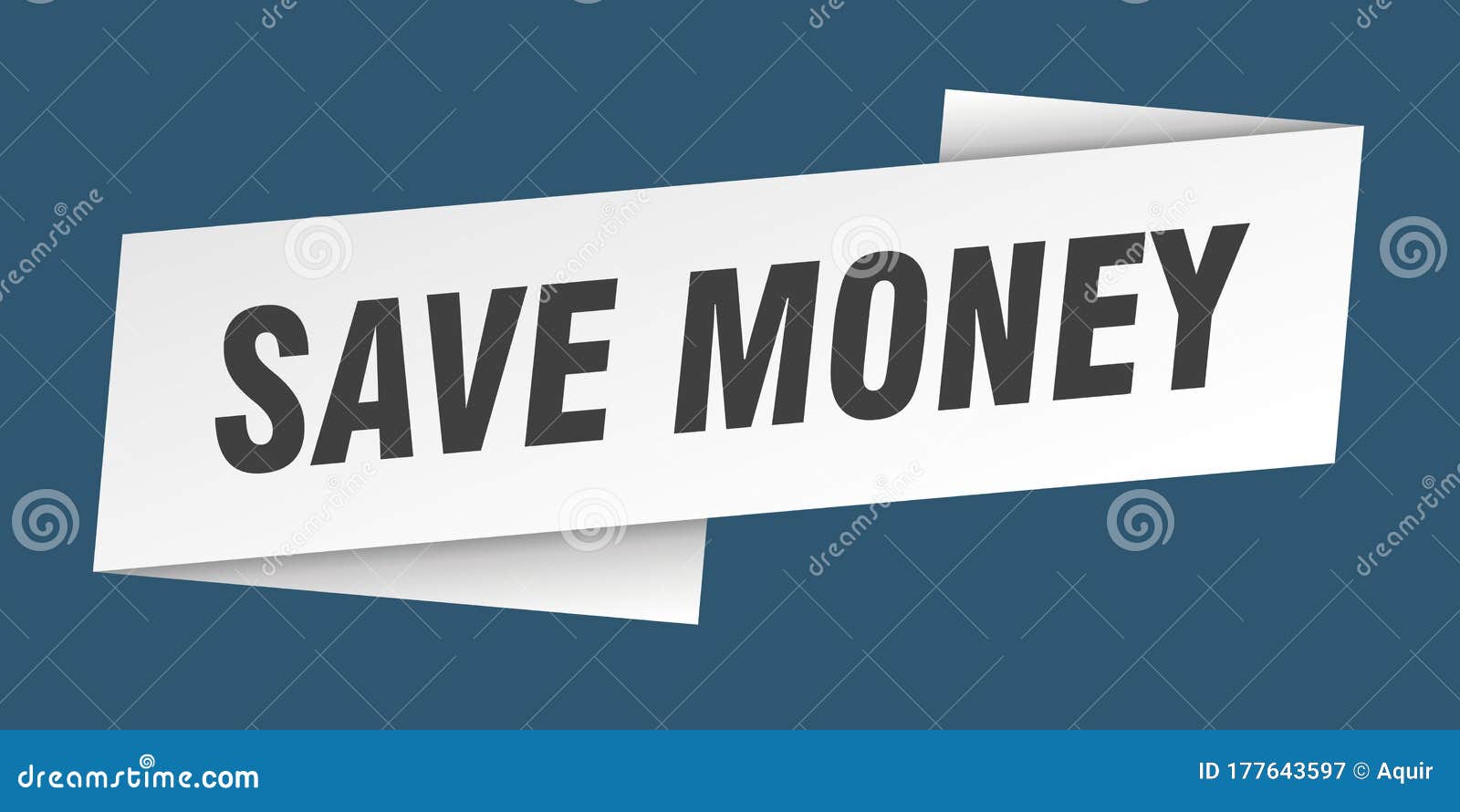Save Money Banner Template. Save Money Ribbon Label Stock Vector ...
