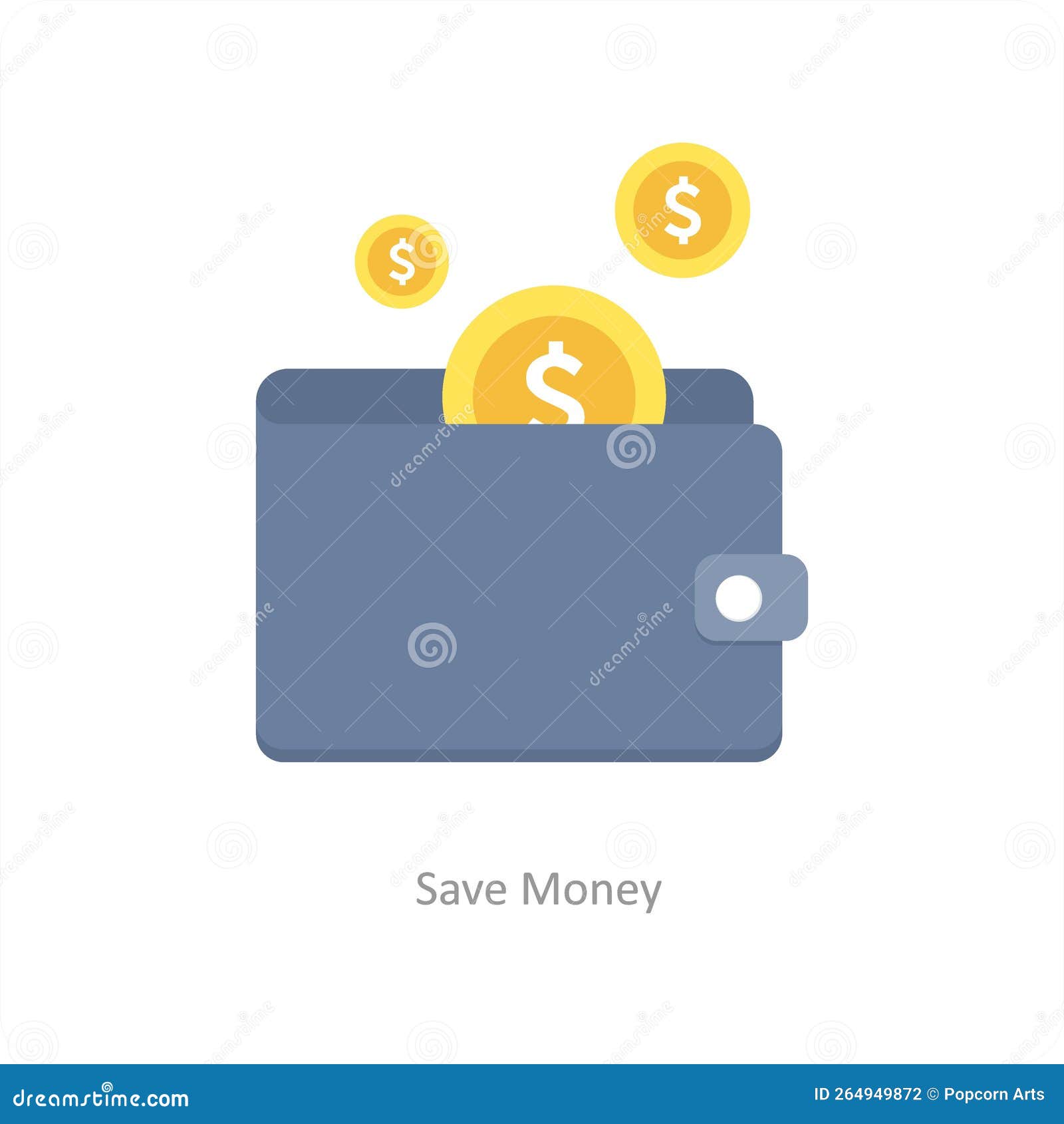 Save Money stock vector. Illustration of design, icon - 264949872