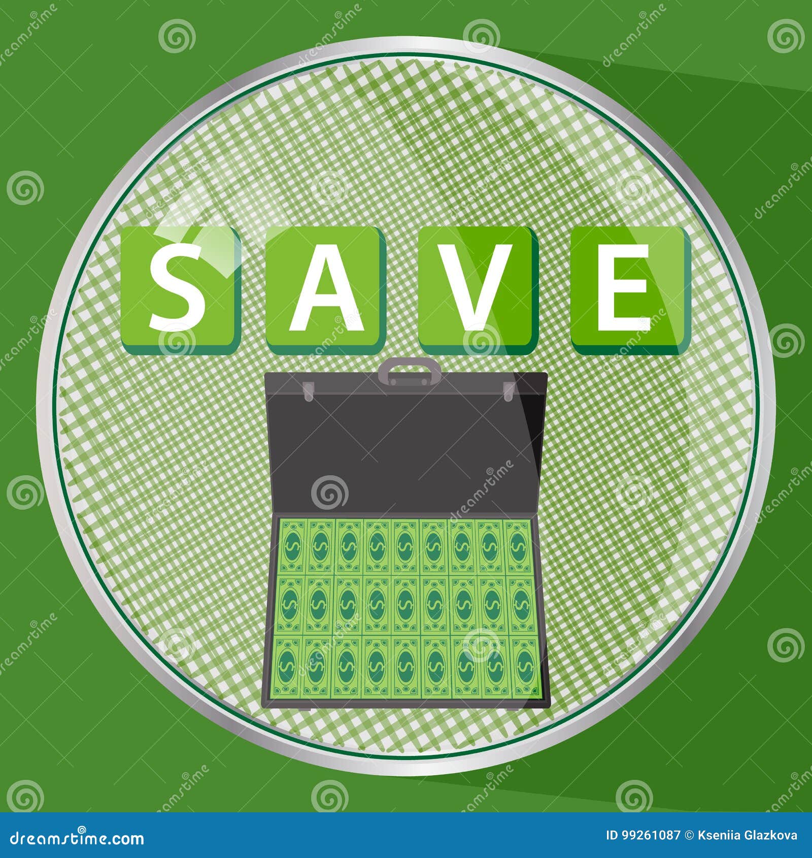 Save Money Button Concept. Illustration Stock Illustration ...