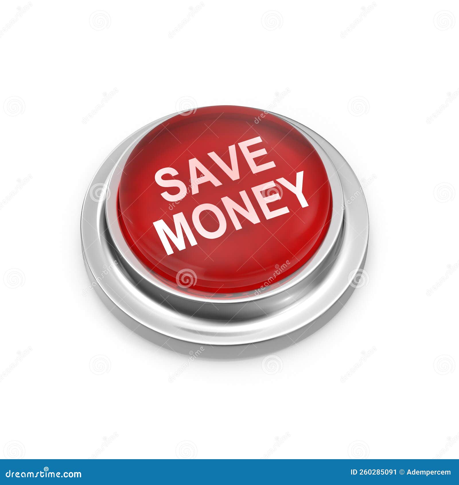 Save Money Button stock illustration. Illustration of design - 260285091