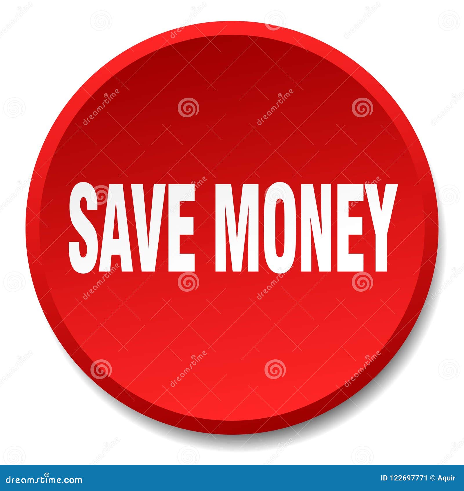 Save money button stock vector. Illustration of threedimensional ...