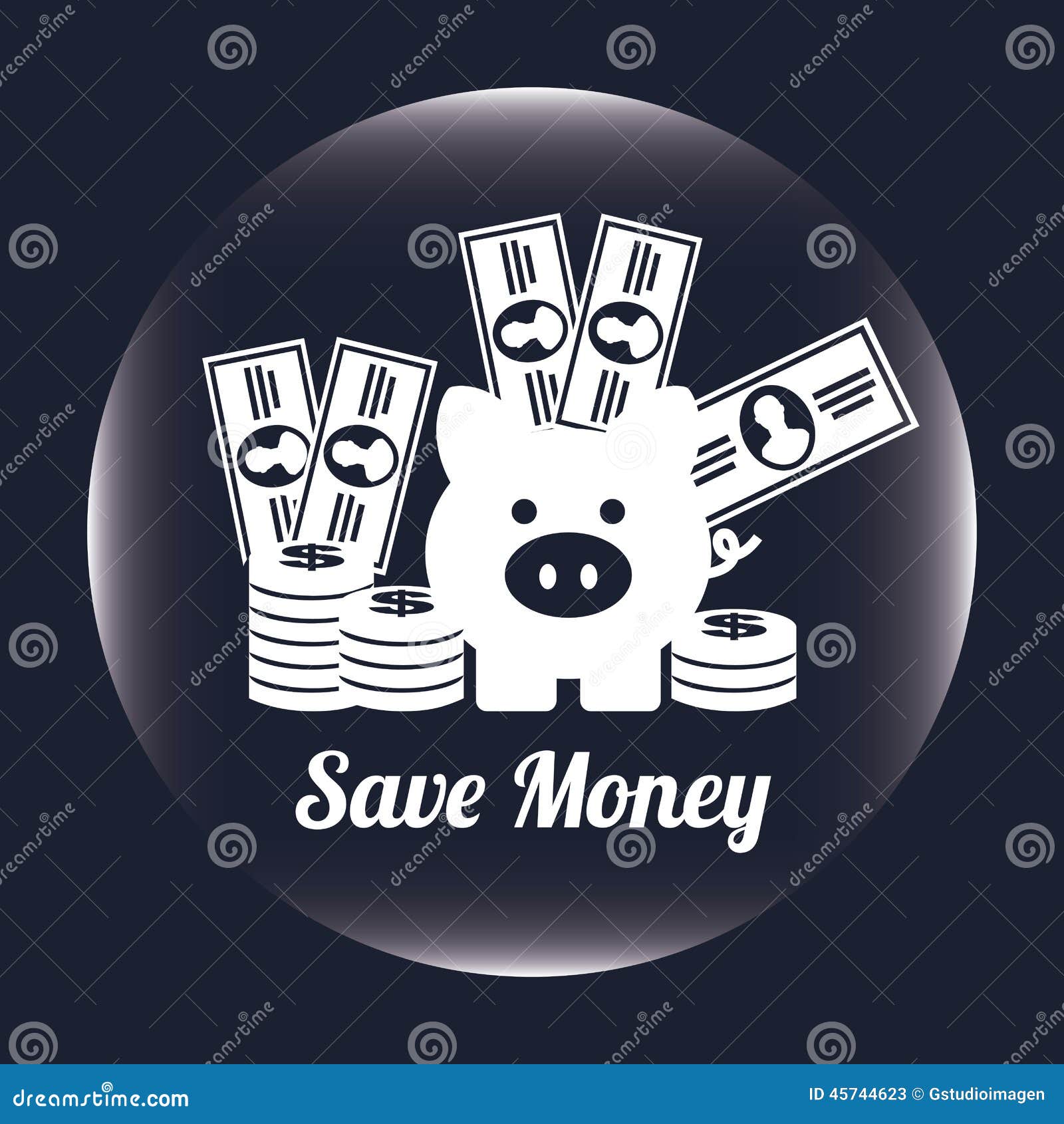 Save money design stock vector. Illustration of cash - 45744623