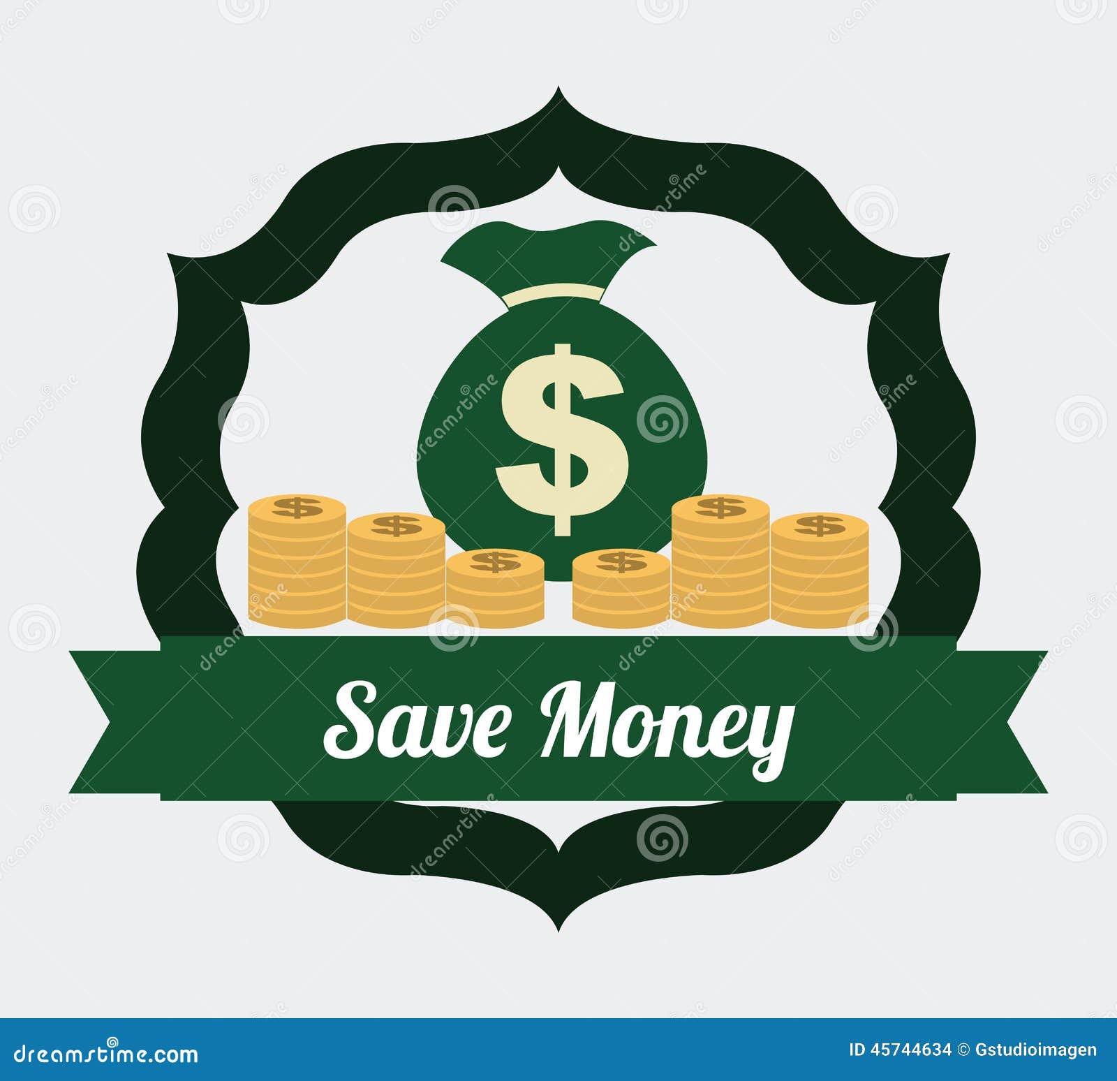 Save money design stock vector. Illustration of dollar - 45744634