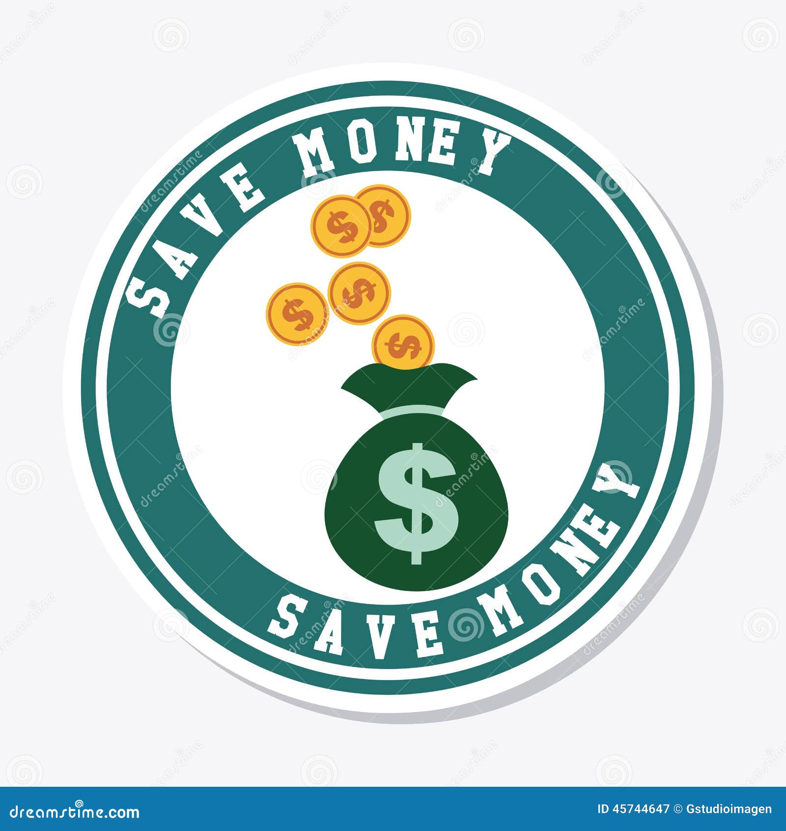 Save money design stock vector. Illustration of save - 45744647