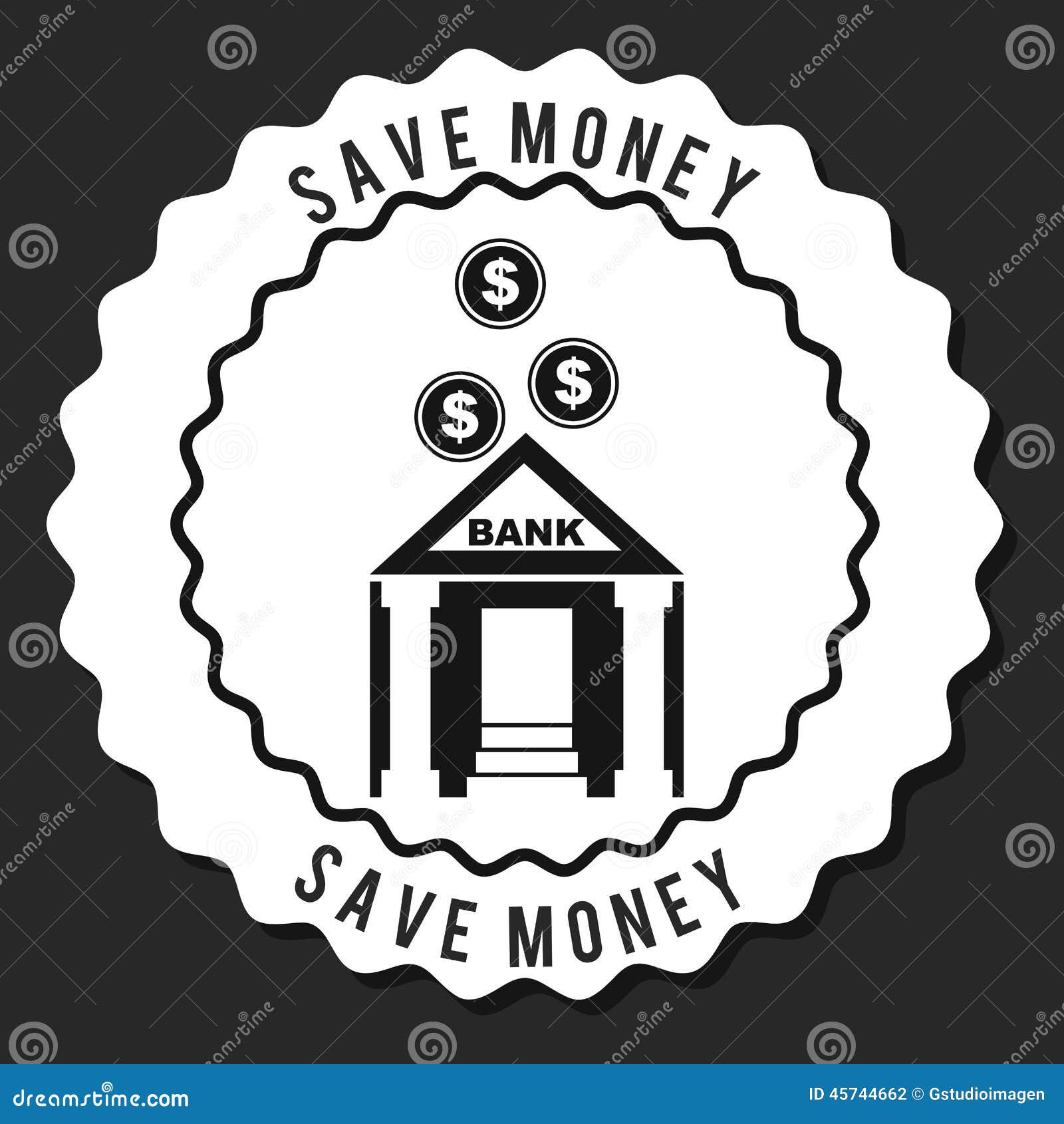 Save money design stock vector. Illustration of side - 45744662