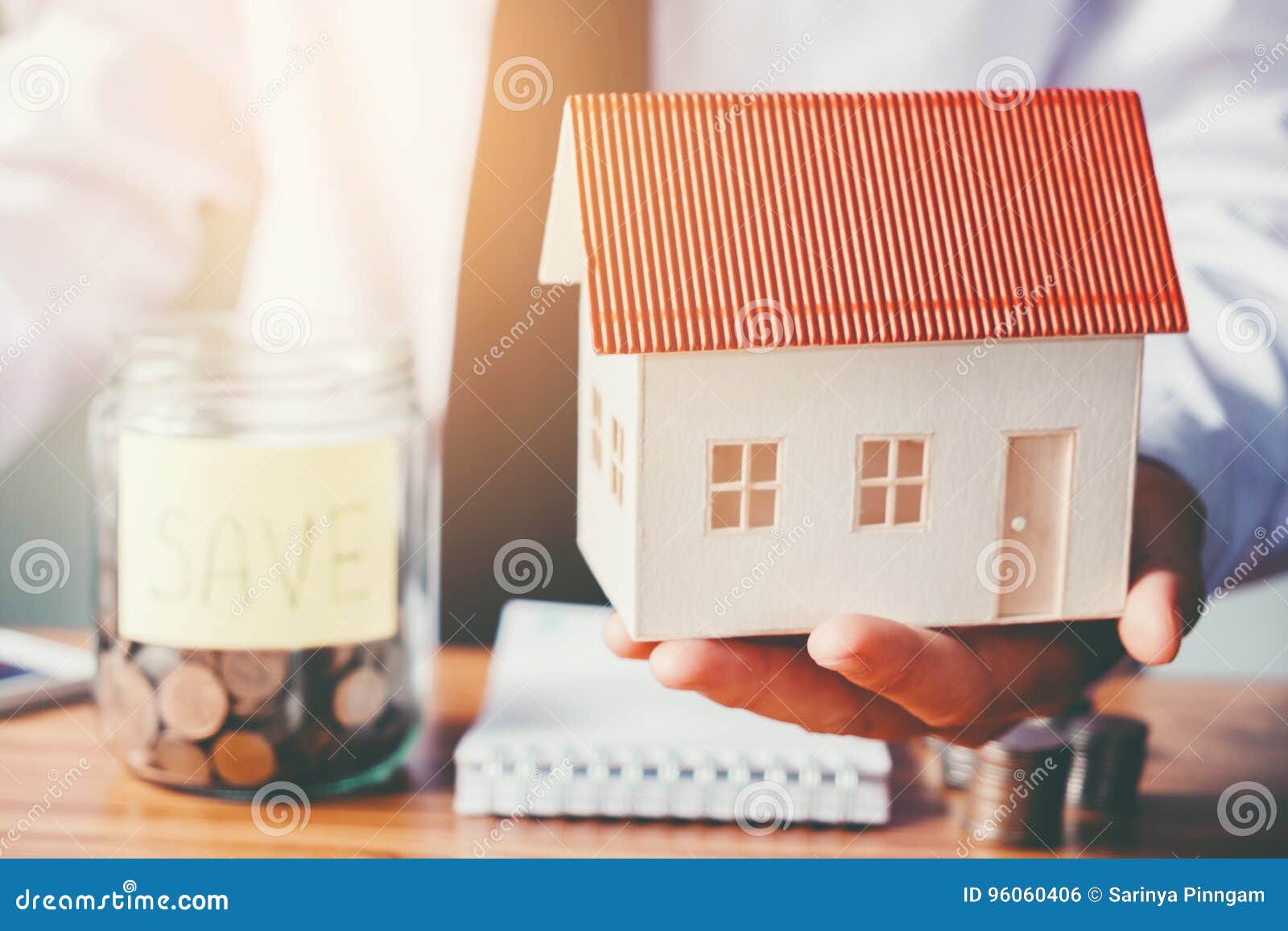 Save money for home cost stock photo. Image of caucasian - 96060406