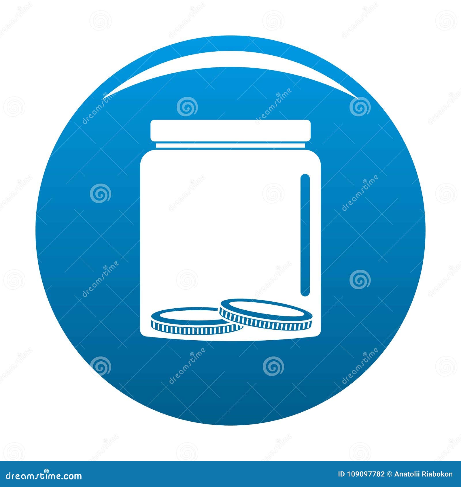 Save Money Icon Blue Vector Stock Vector - Illustration of isolated ...