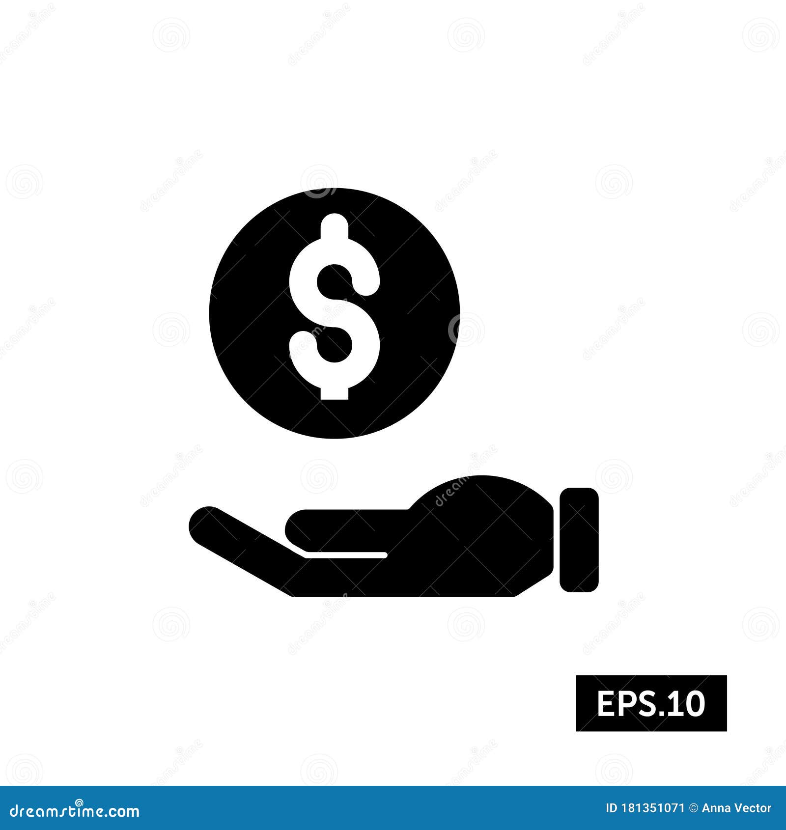 Save Money icon stock vector. Illustration of concept - 181351071