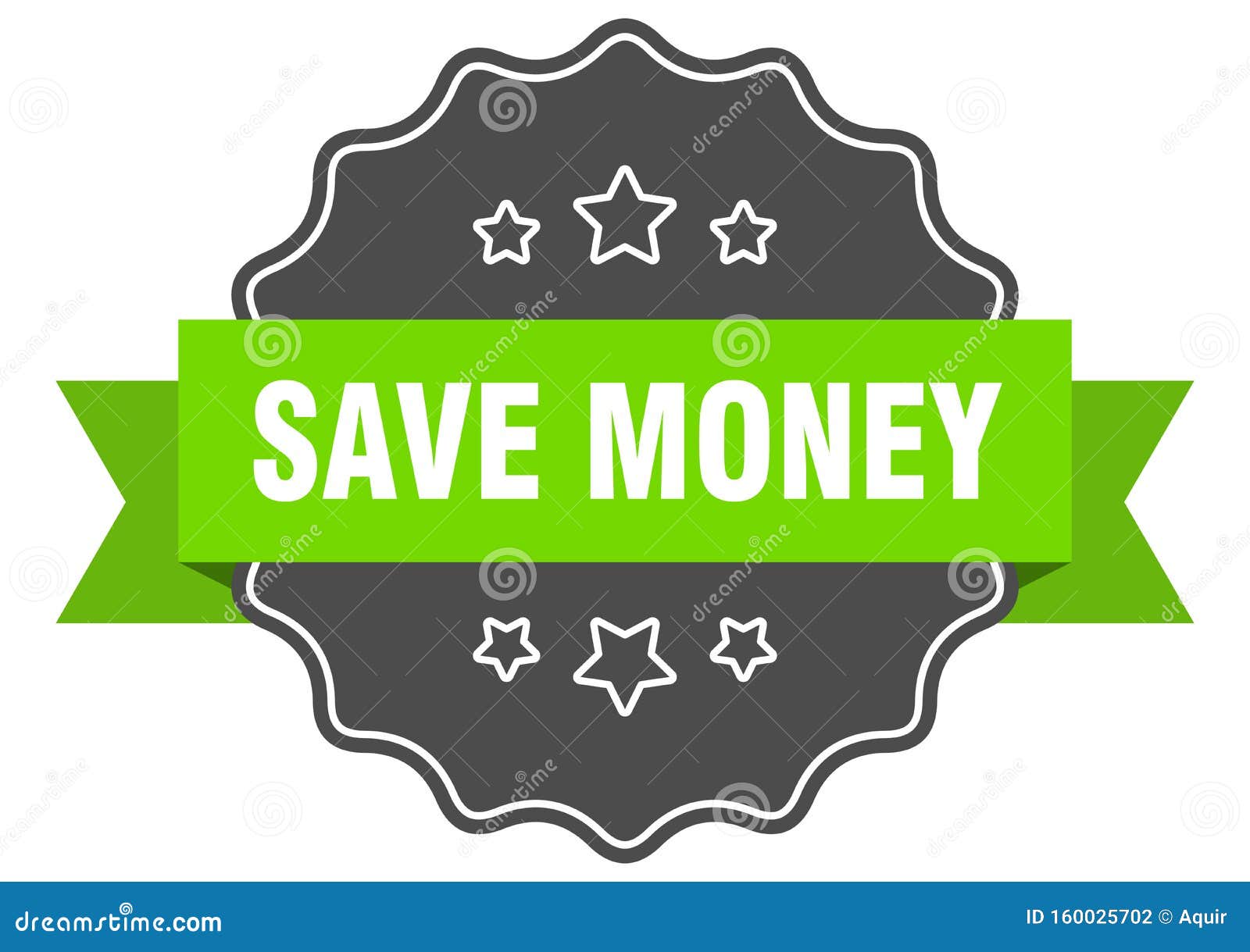Save money label stock vector. Illustration of label - 160025702