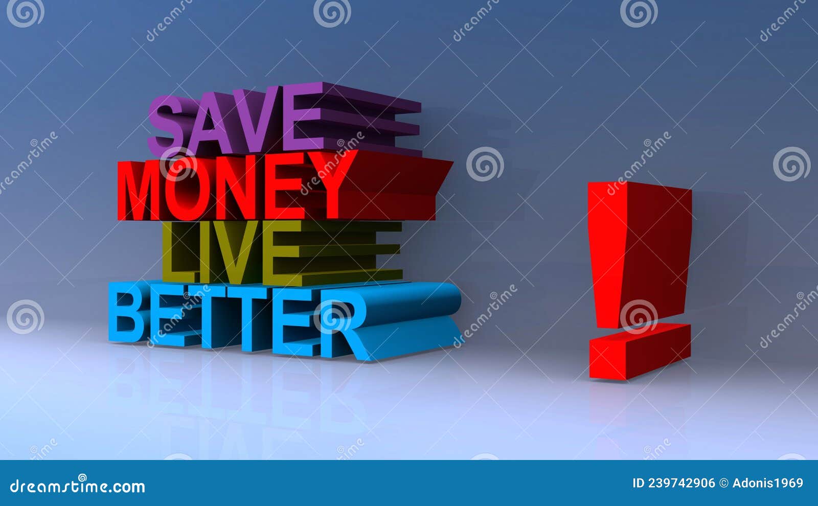 Save Money Live Better on Blue Stock Illustration - Illustration of ...