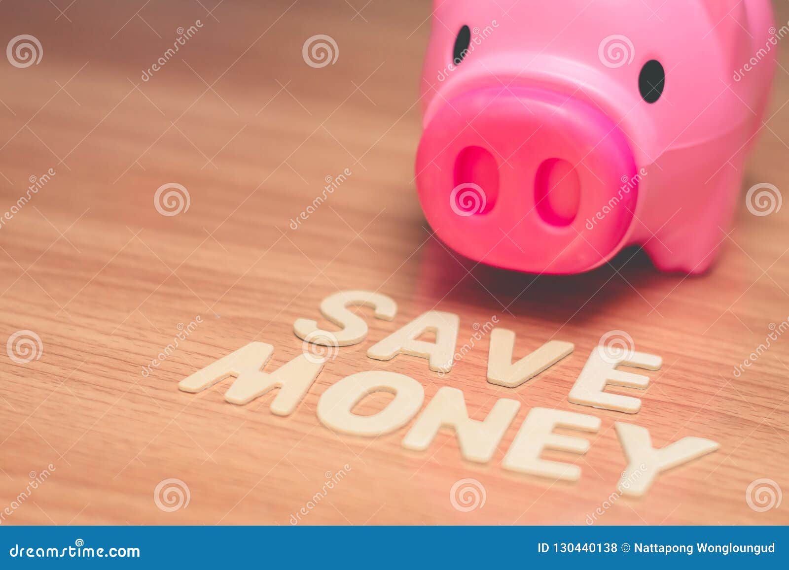 Save Money in Pig Pink for Future Use. Stock Photo - Image of coins ...
