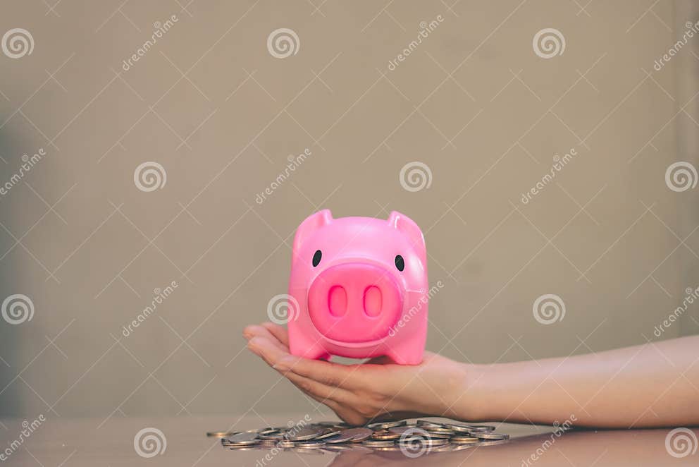 Save Money in Pig Pink for Future Use. Stock Photo - Image of future ...