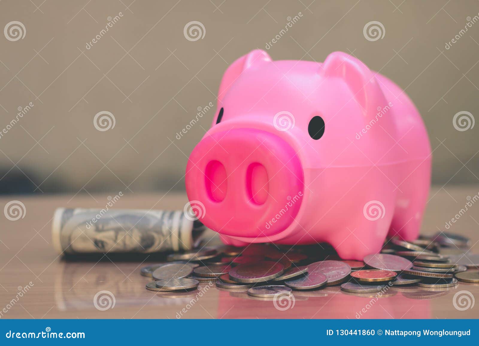 Save Money in Pig Pink for Future Use. Stock Photo - Image of ...