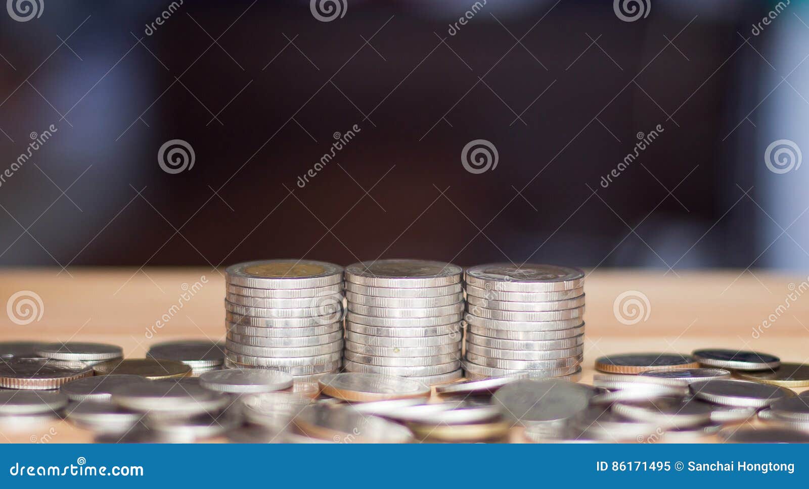 Save Money with Stack Money Coin Stock Image - Image of glass ...