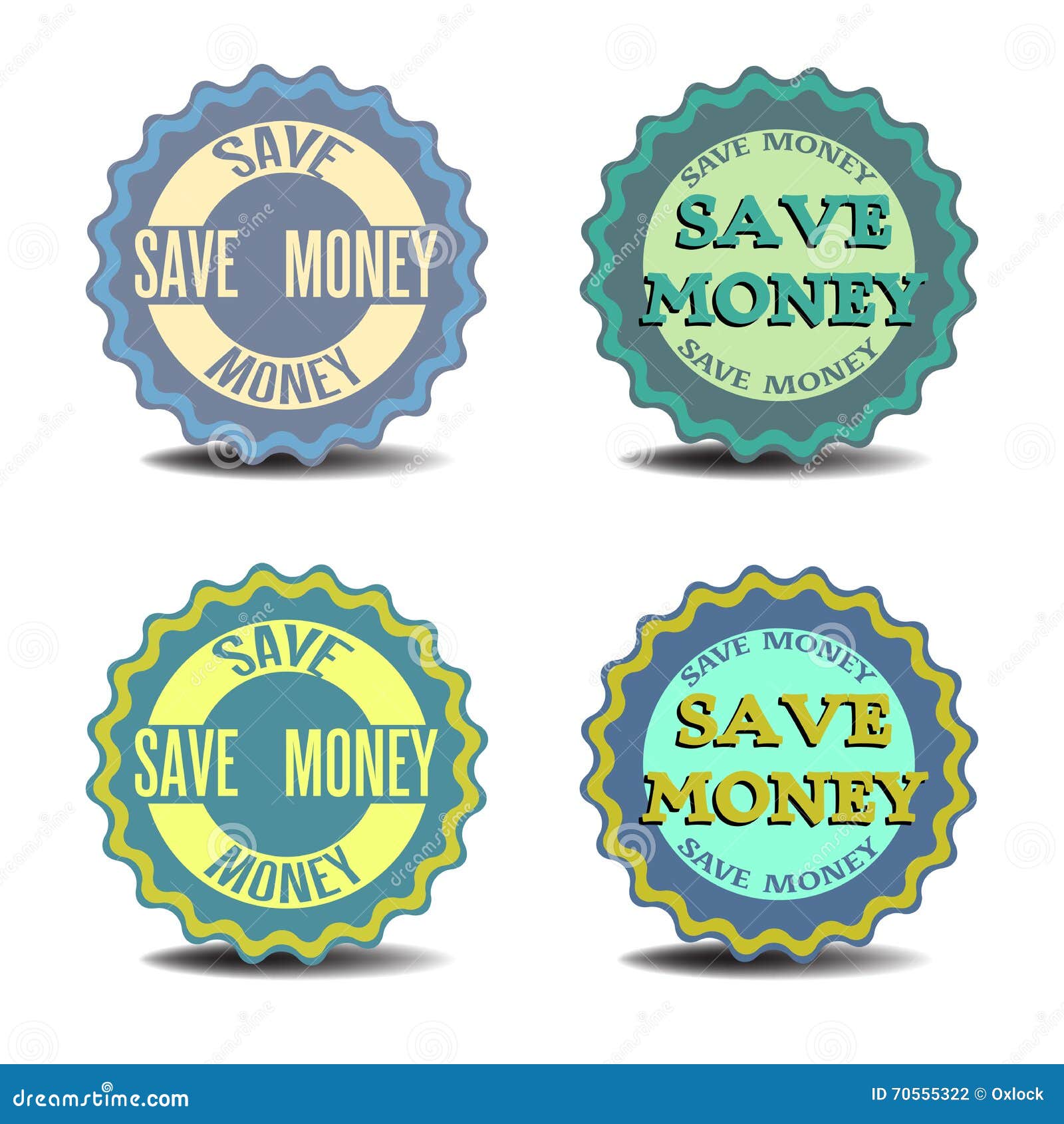 Save money stickers stock vector. Illustration of deposit - 70555322
