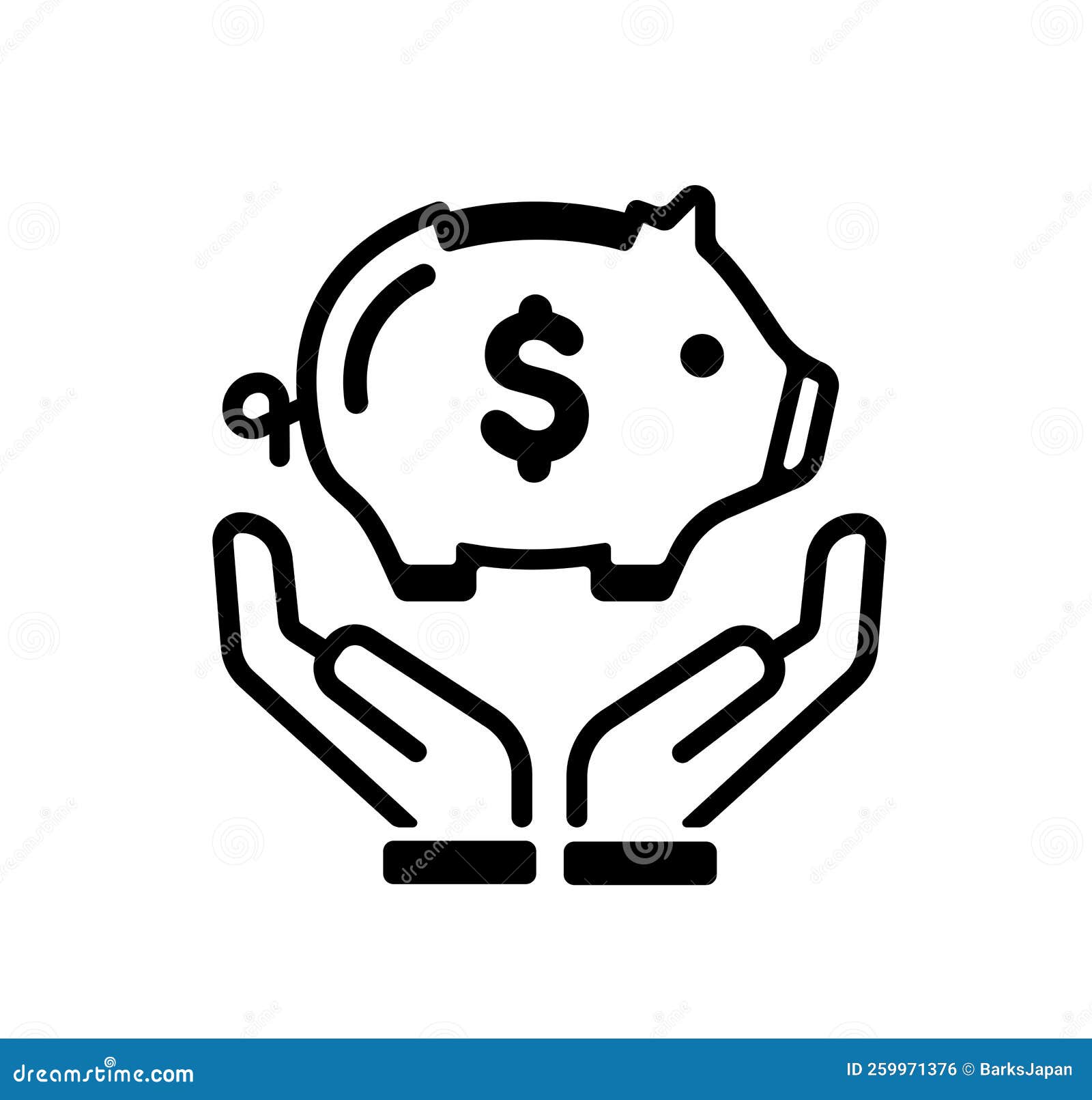 Save Money Vector Icon Illustration Stock Vector - Illustration of ...