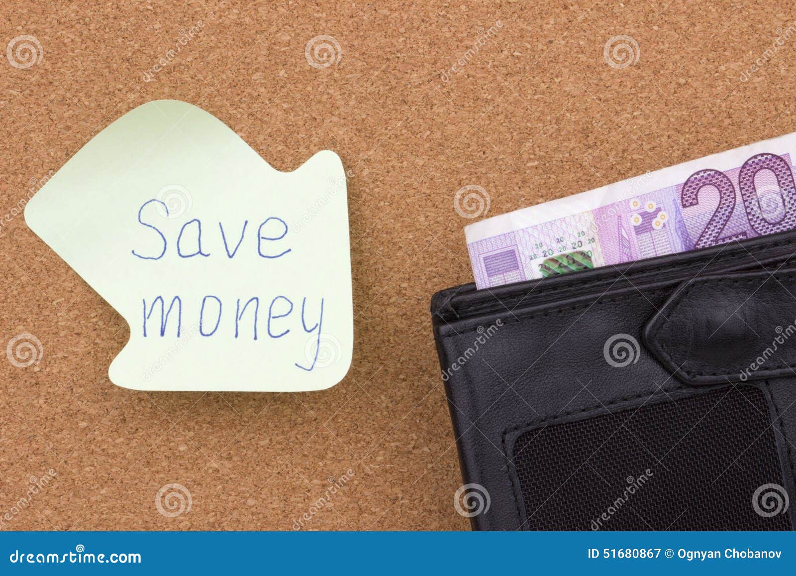 Save Money Written on Sticky Note Stock Image - Image of noticeboard ...
