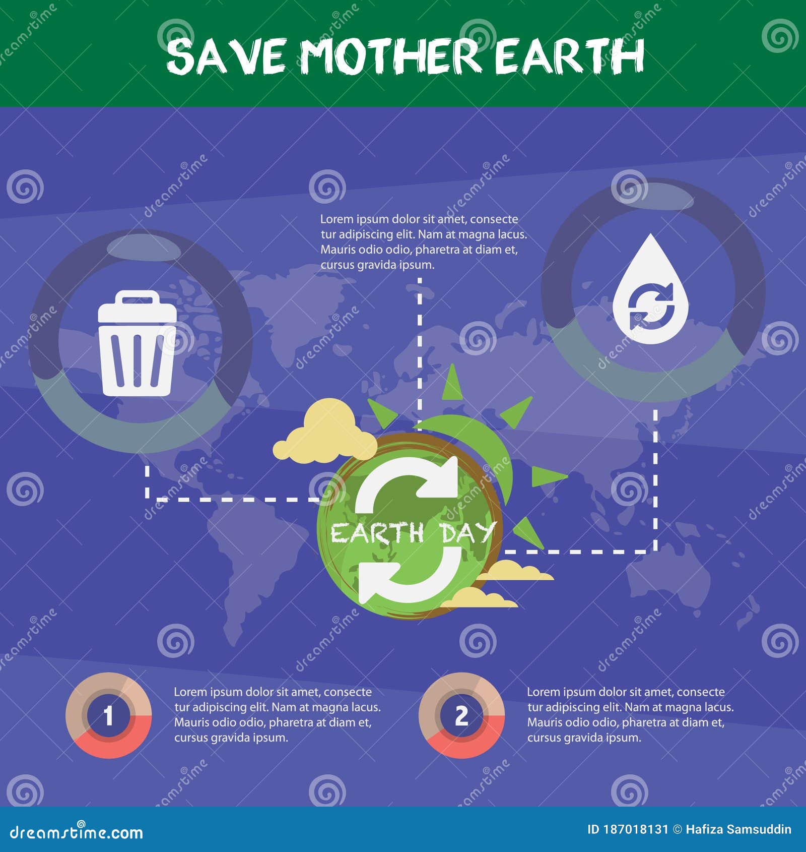 Save Mother Earth Infographic. Vector Illustration Decorative Design ...