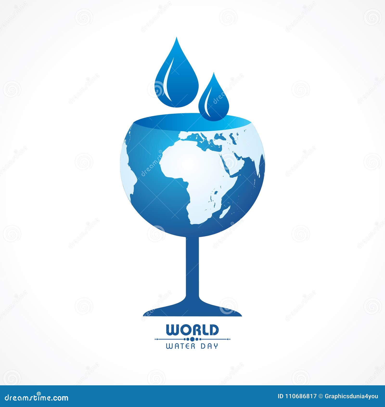 Save Nature Concept World Water Day Stock Vector Illustration Of