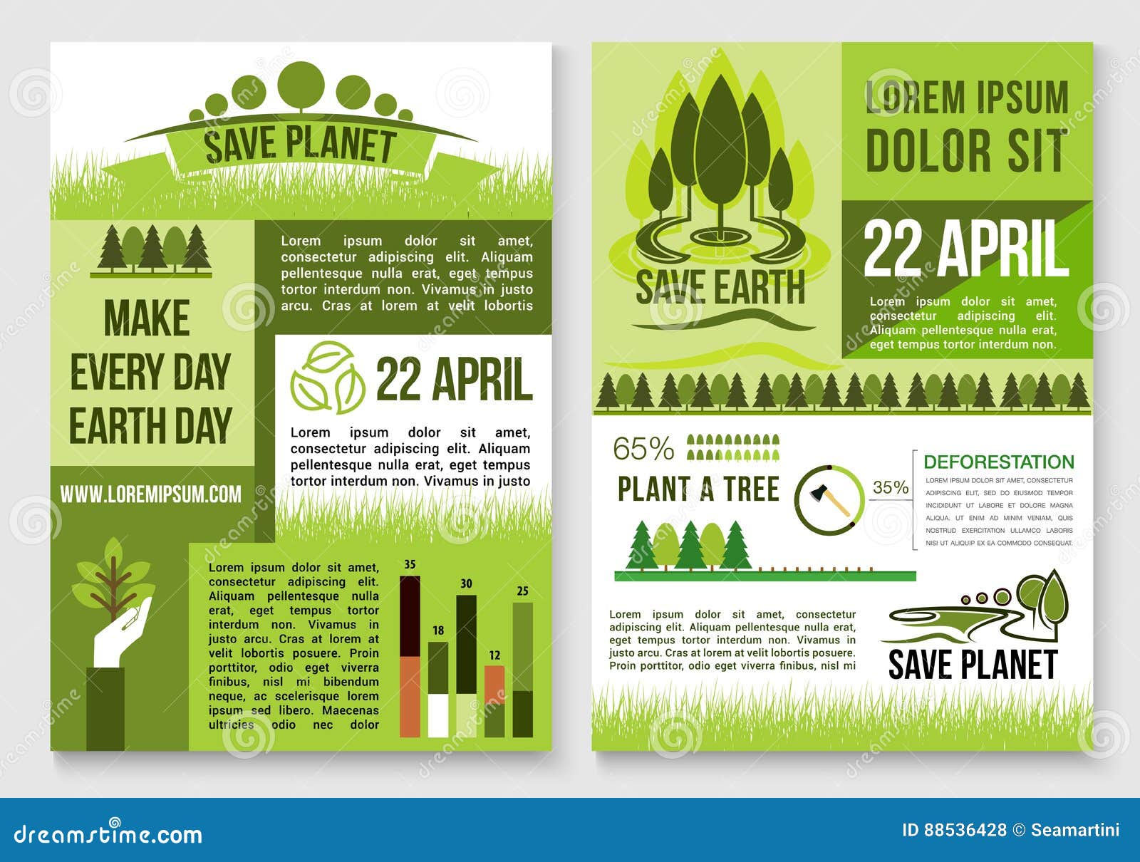 Save Nature and Earth Protection Vector Templates Stock Vector ...