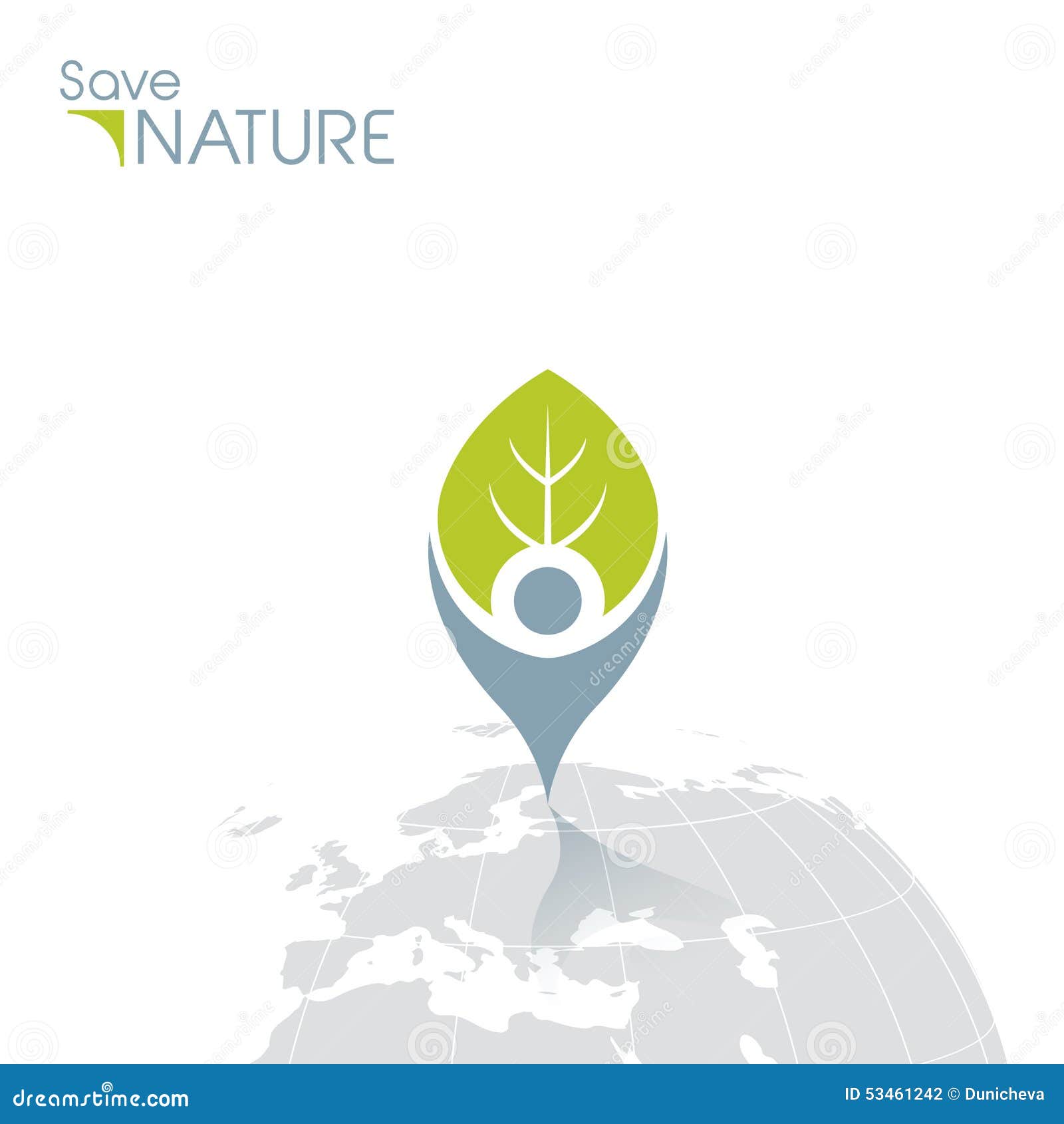Save Nature Icon stock vector. Illustration of label - 53461242