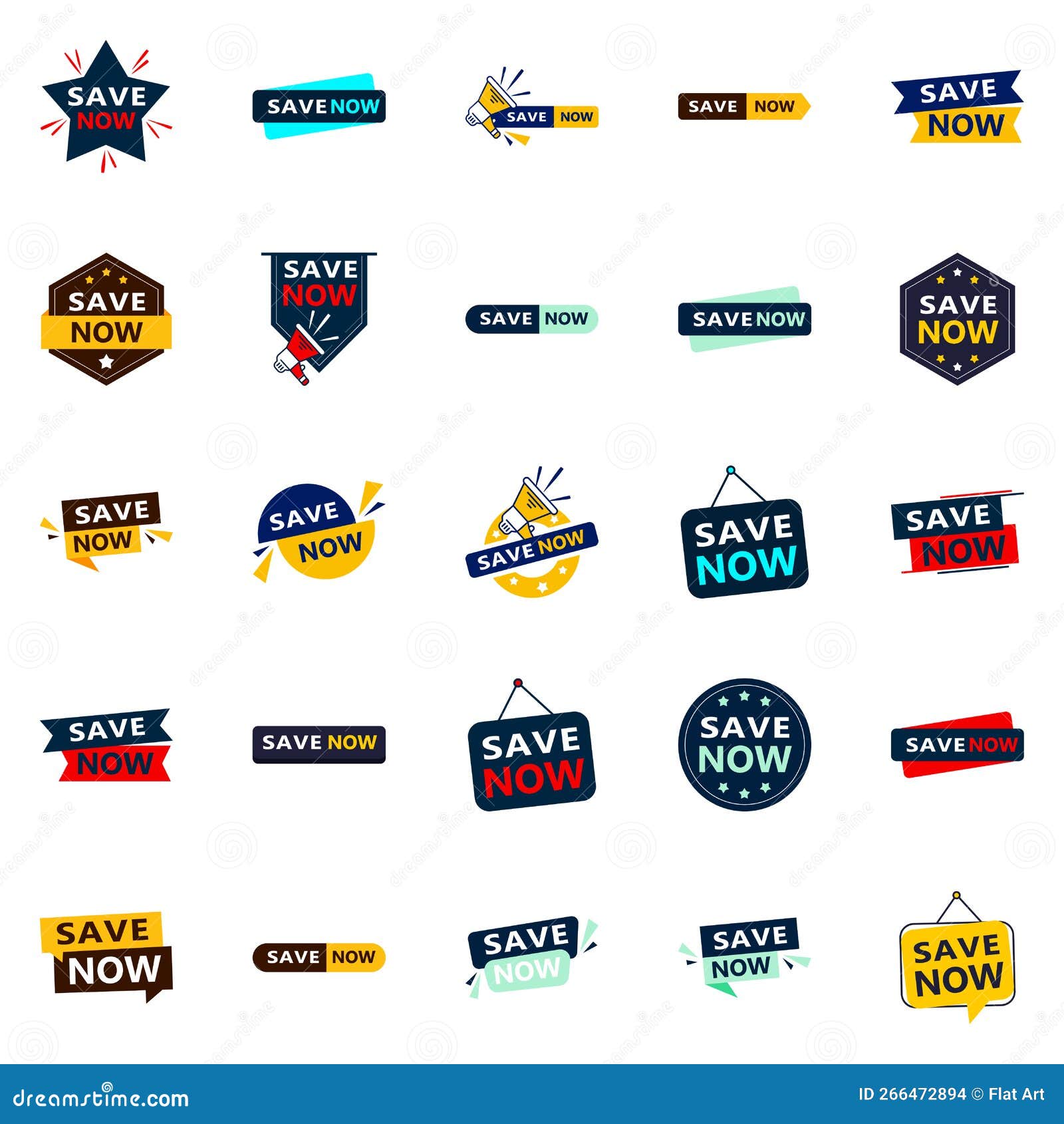 Save Now 25 Fresh Typographic Elements for a Lively Saving Campaign ...