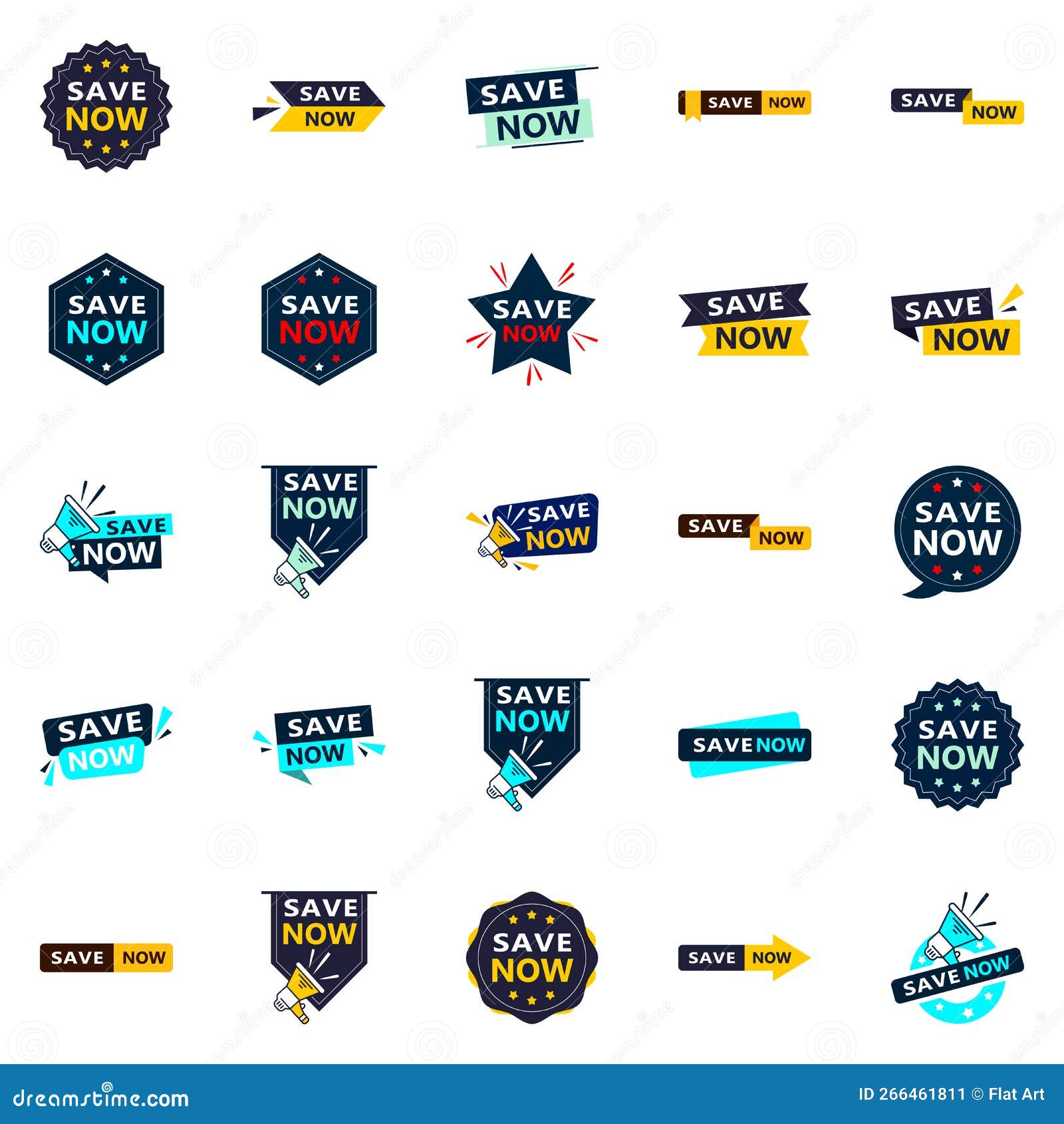 Save Now 25 Fresh Typographic Elements for a Modern Saving Promotion ...