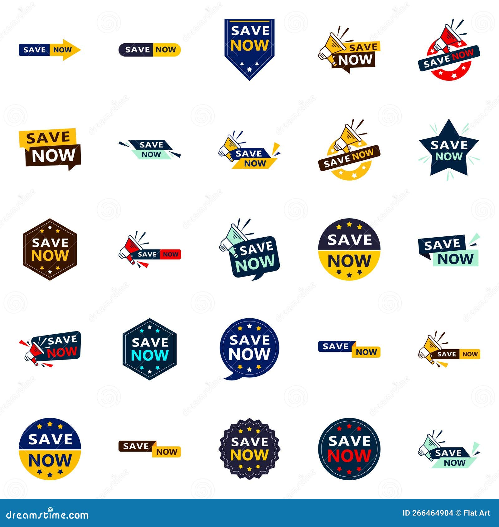 Save Now 25 High Quality Typographic Elements To Drive Savings Stock ...