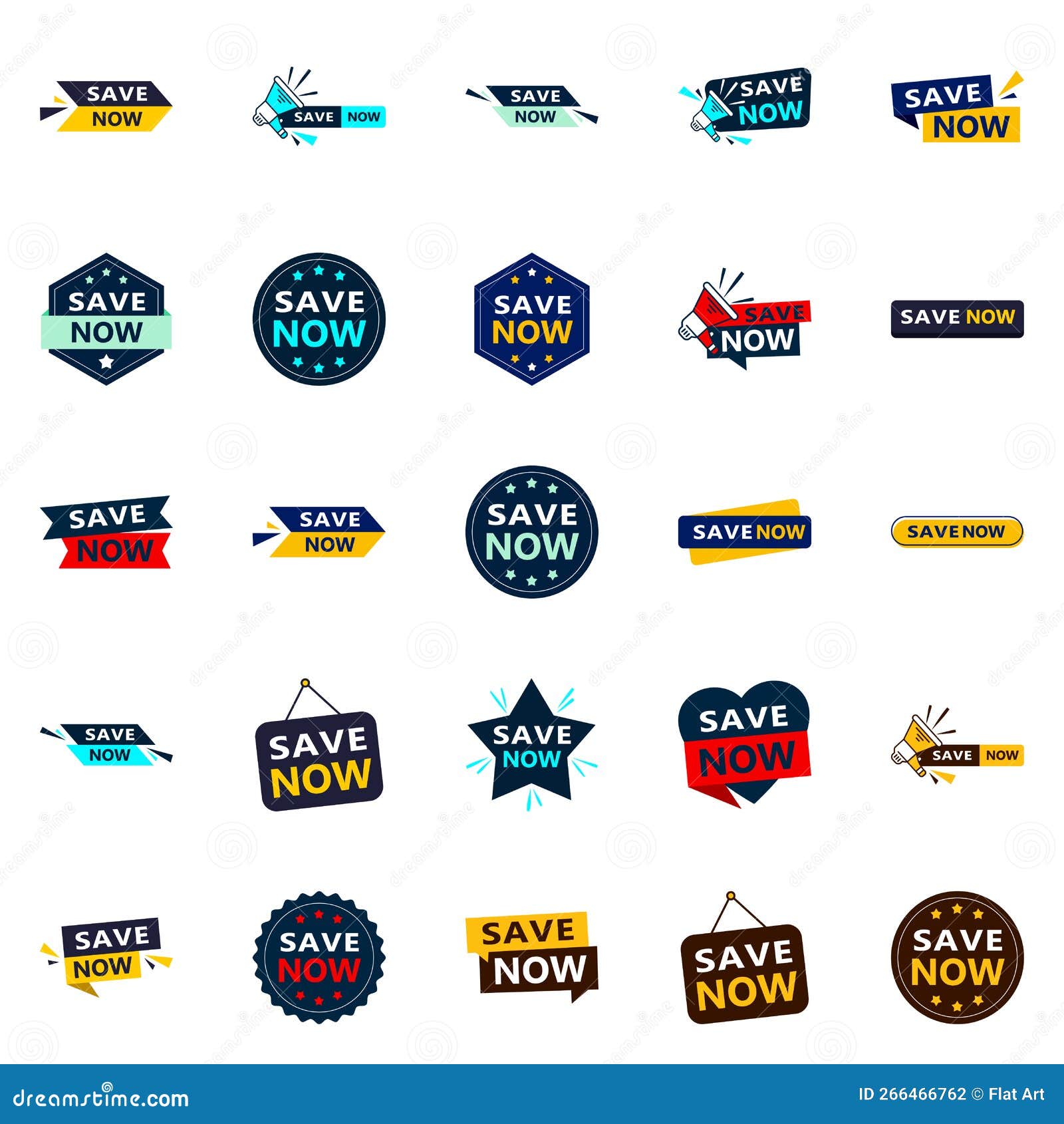 Save Now 25 Modern Typographic Elements To Encourage Saving Stock ...