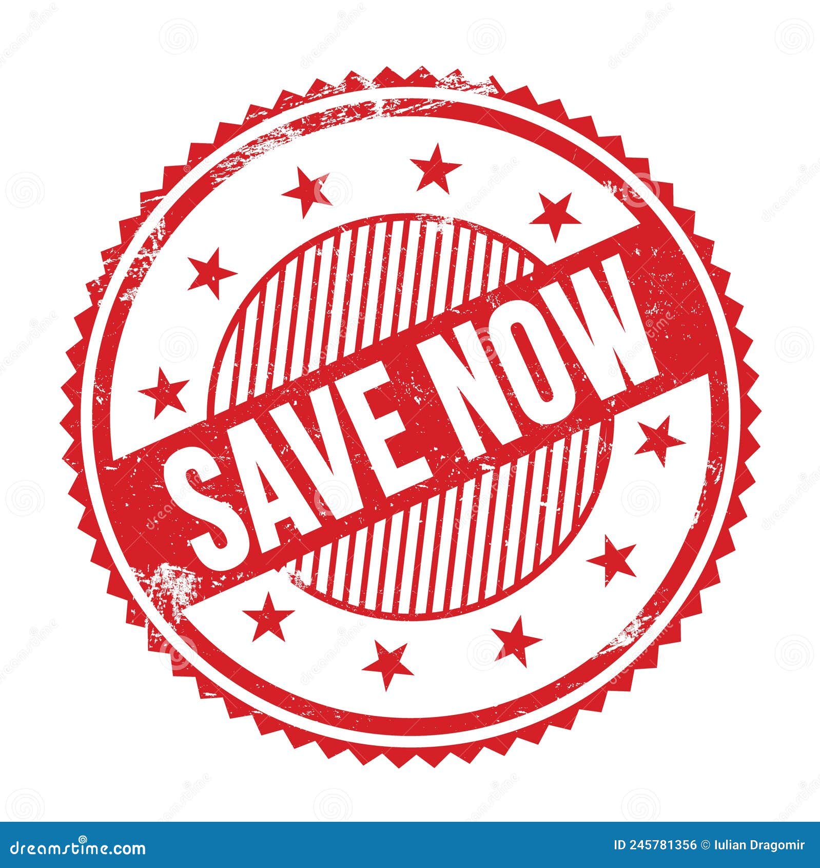 SAVE NOW Text Written on Red Grungy Round Stamp Stock Illustration ...