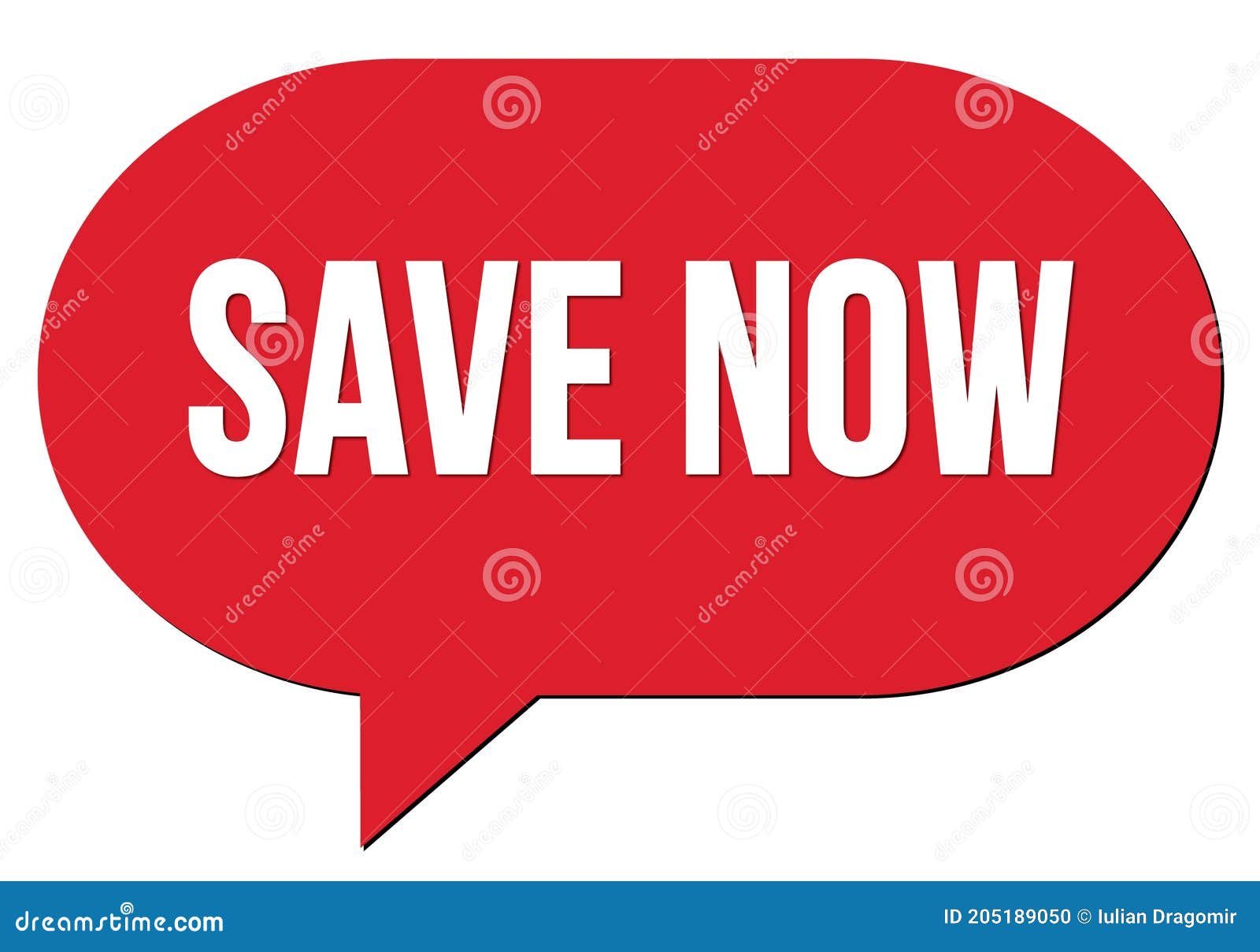 SAVE NOW Text Written in a Red Speech Bubble Stock Illustration ...