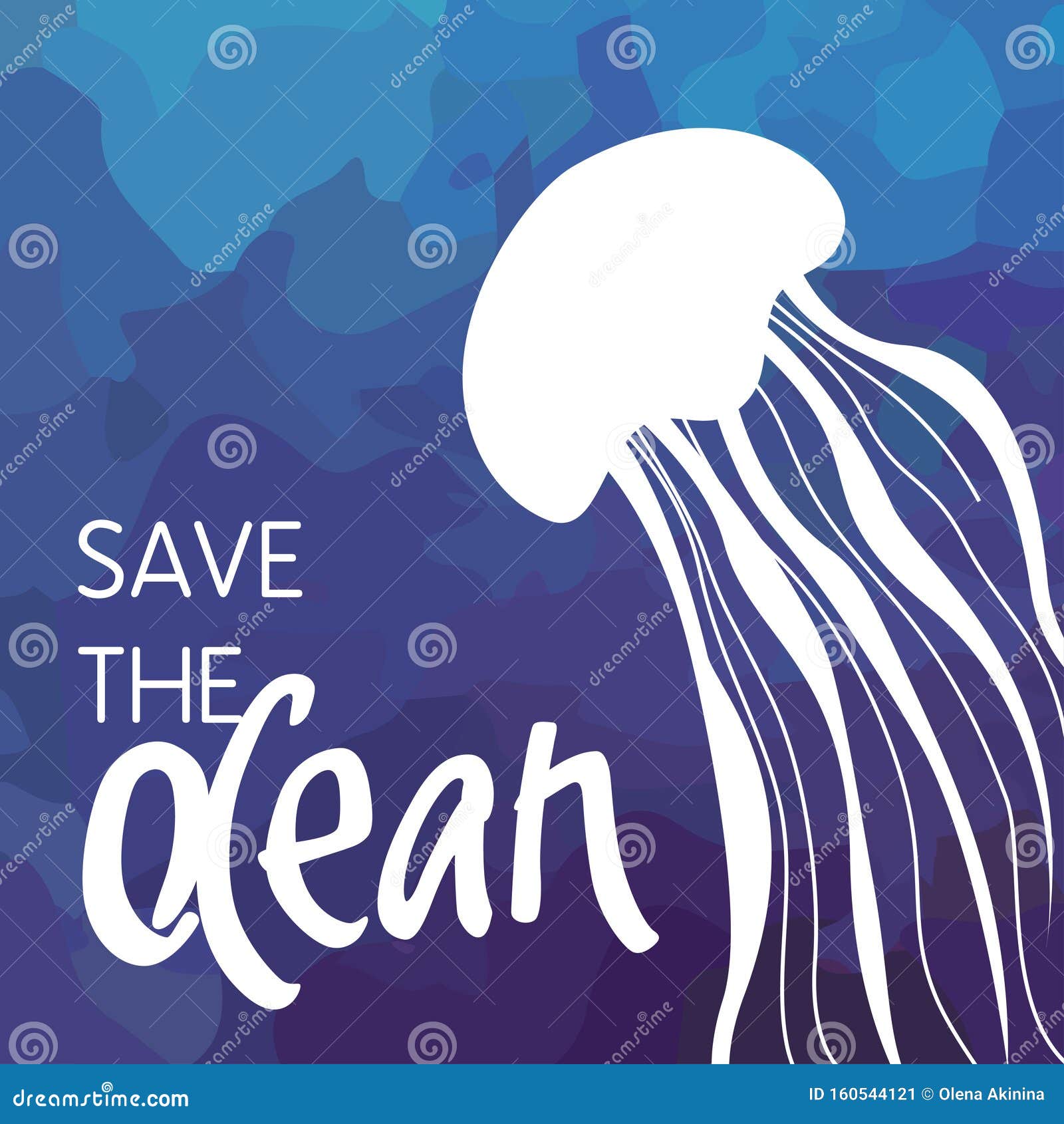 Save the Ocean Square Vector Image. the Environment Protection Vector ...