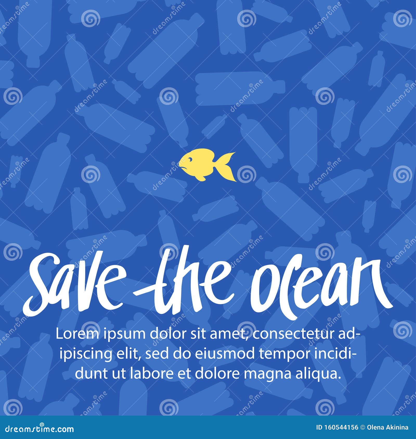 Save the Ocean Square Vector Image. the Environment Protection Vector ...