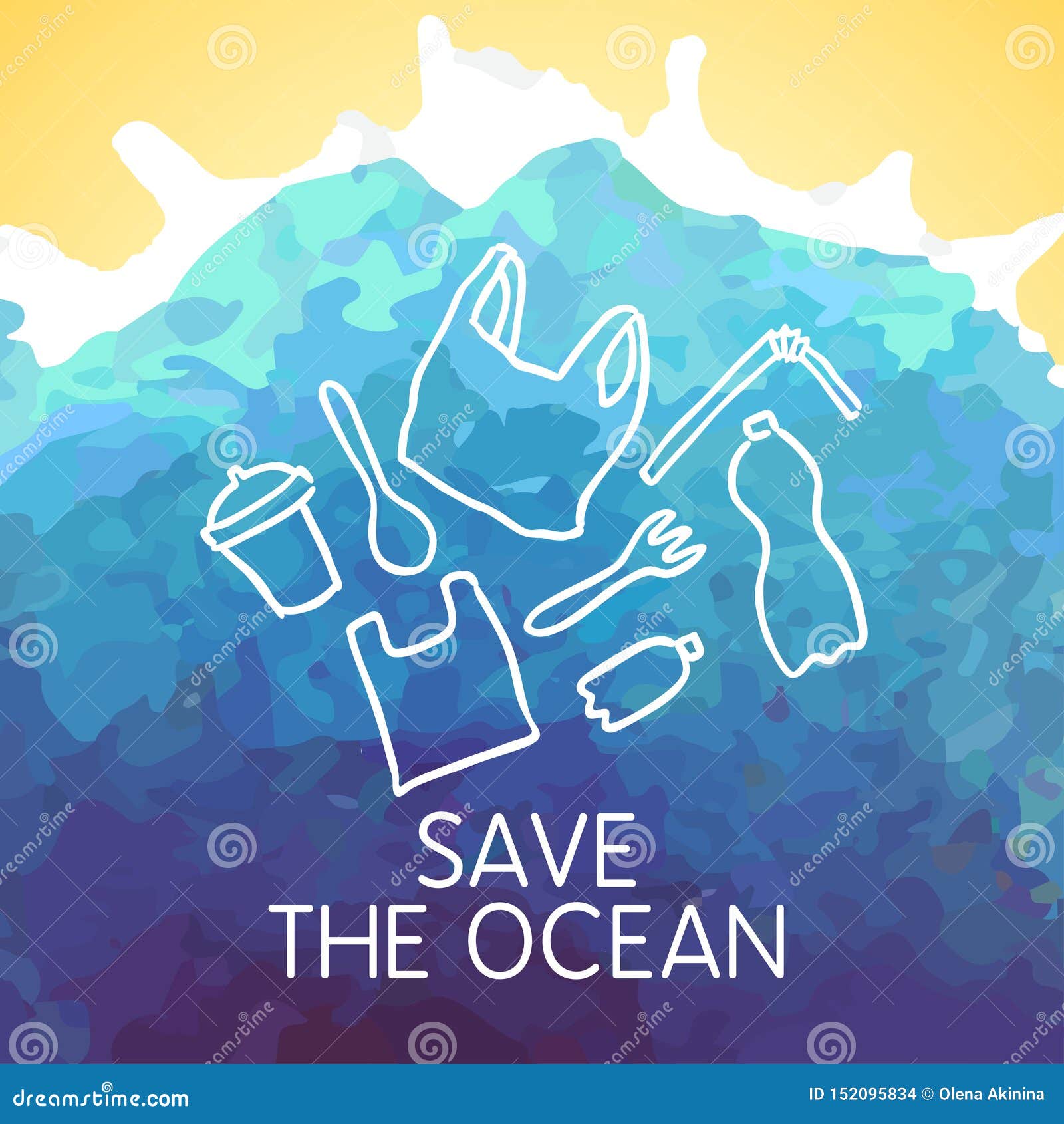 Save The Ocean Stock Vector Illustration Of Project 152095834