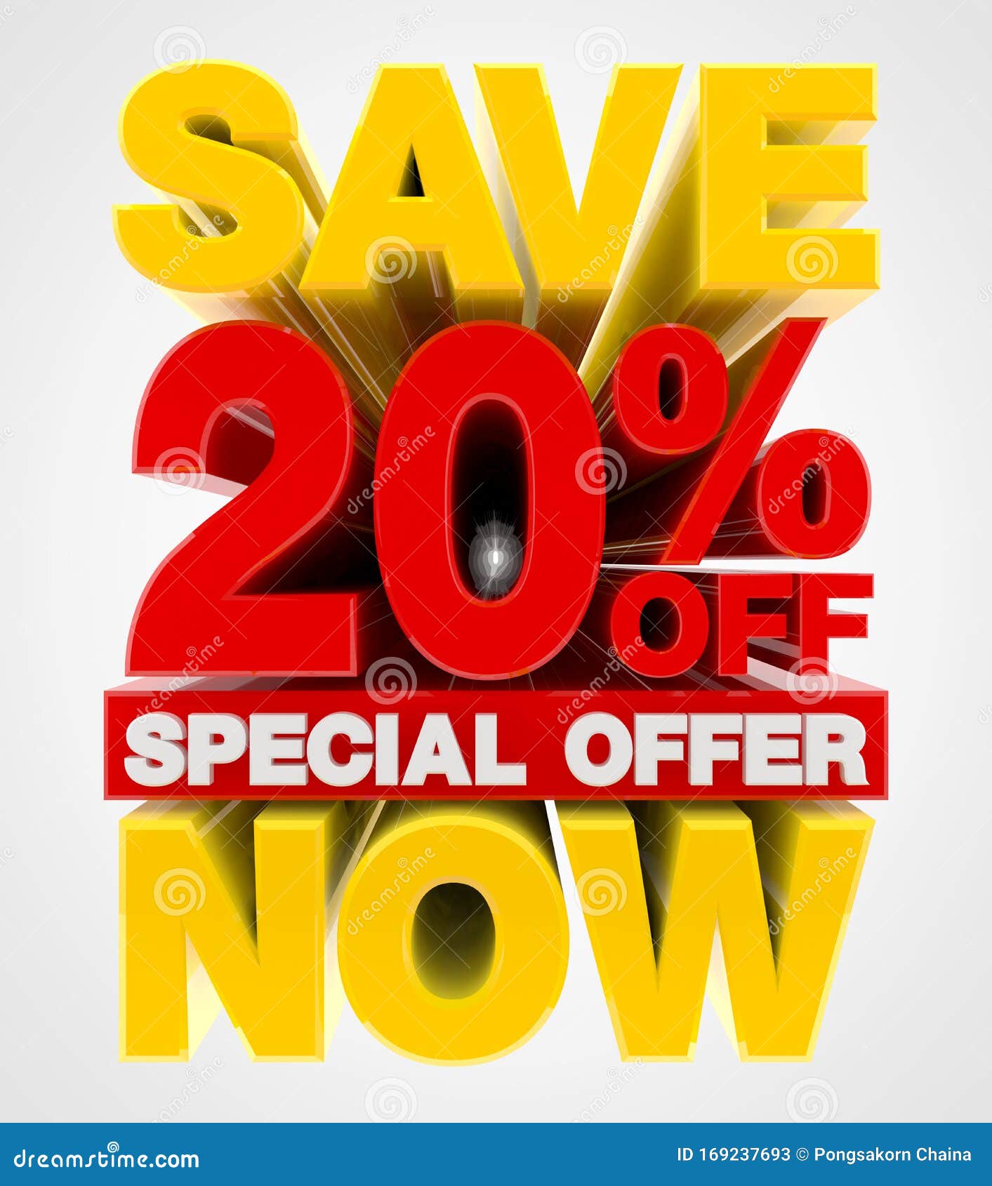 SAVE 20 OFF SPECIAL OFFER NOW Illustration 3D Rendering Stock ...